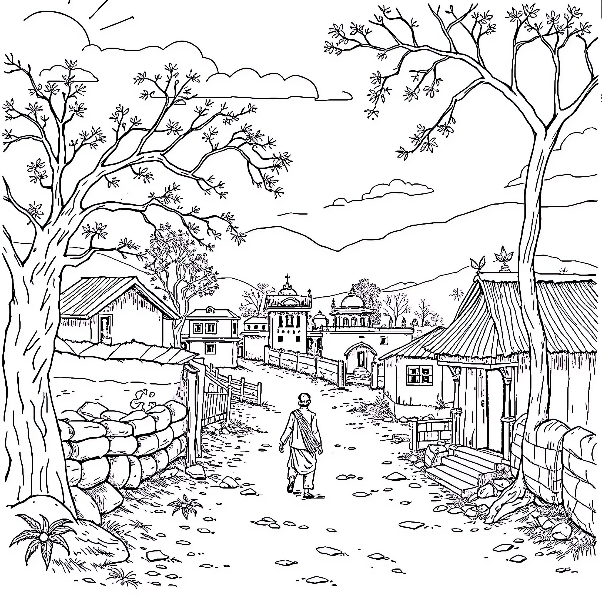 Best Village Coloring Pages (Free Printable PDF)