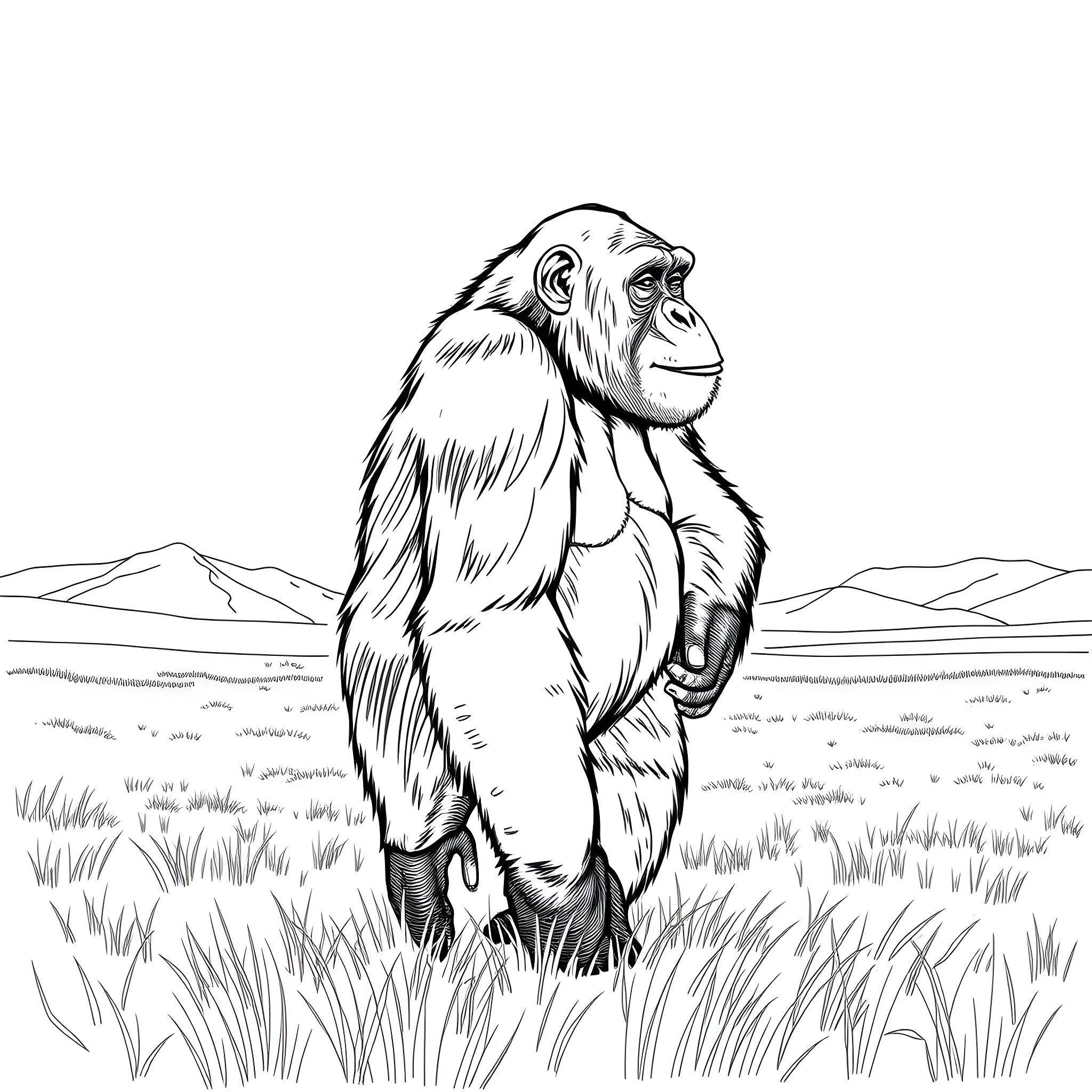 26 Best Chimpanzee Coloring Pages (Free Printable PDFs)