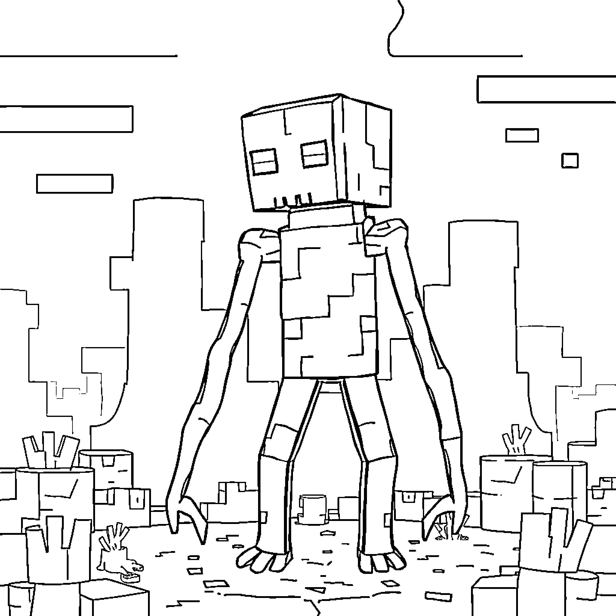 Best Enderman Coloring Pages (Free Printable PDF)