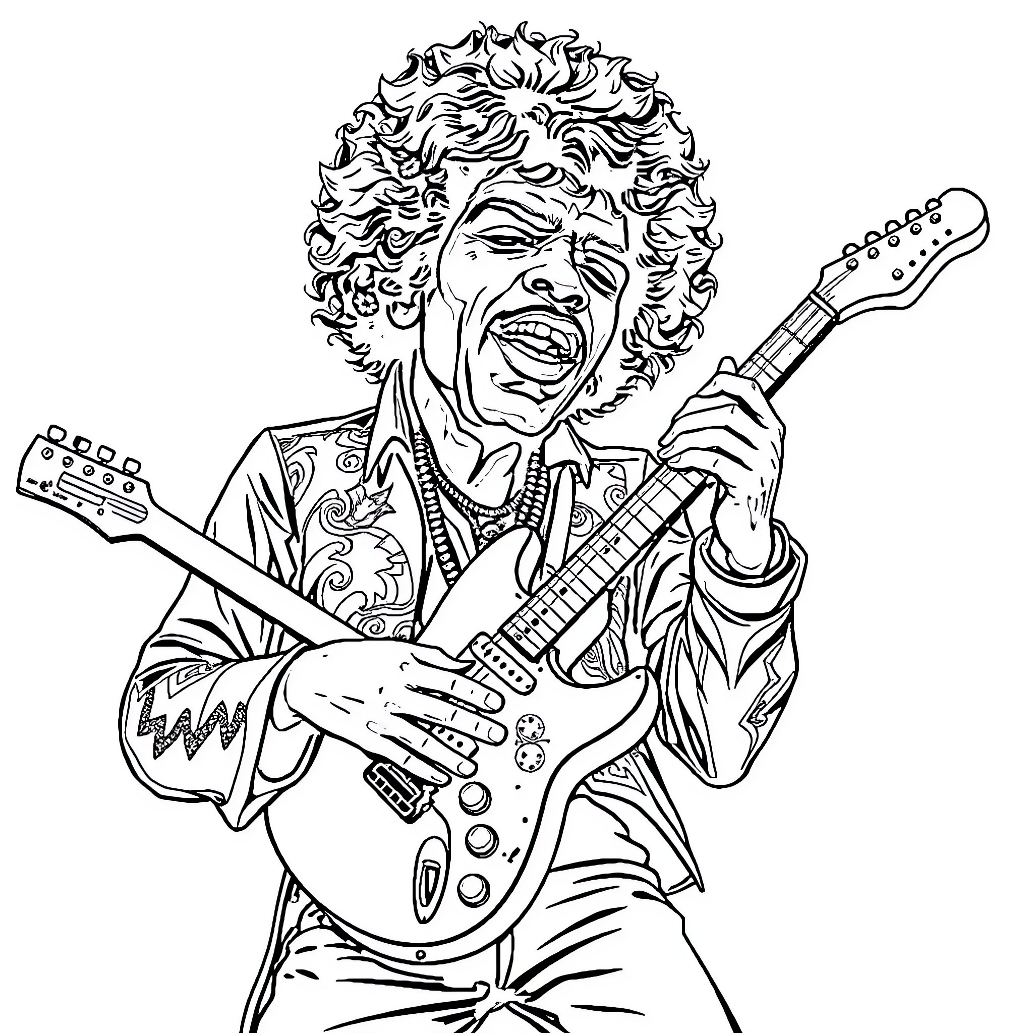 Best Jimi Hendrix Coloring Pages (Free Printable PDF)