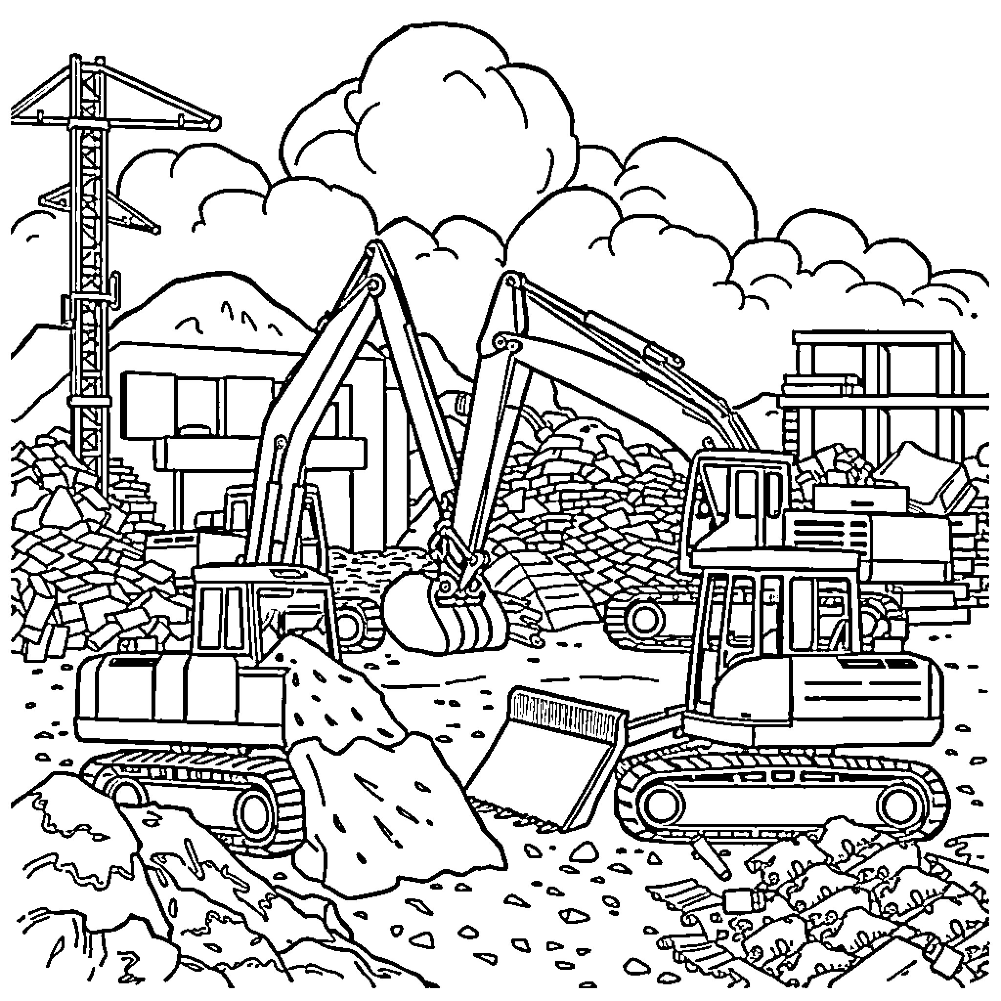 Best Digger Coloring Pages (Free Printable PDF)