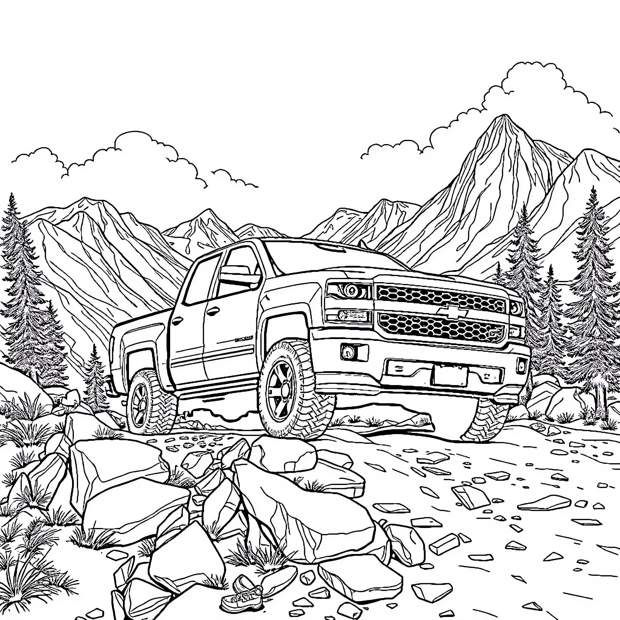 17 Best Chevy Silverado Coloring Pages (Free Printable PDFs)