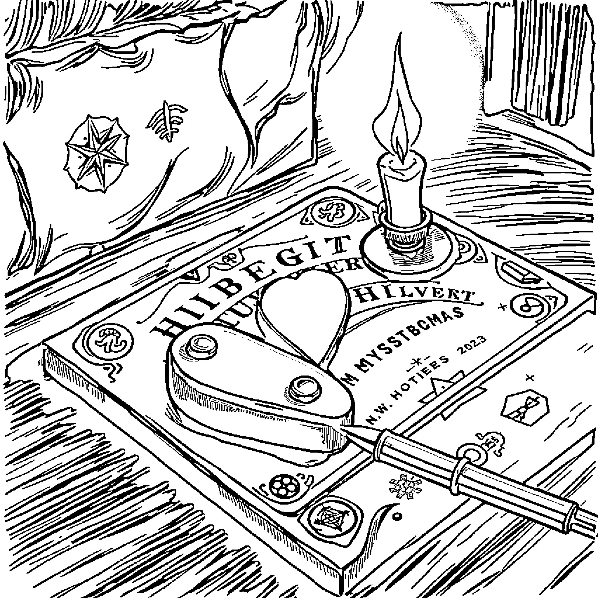 Best Ouija Board Coloring Pages (Free Printable PDF)