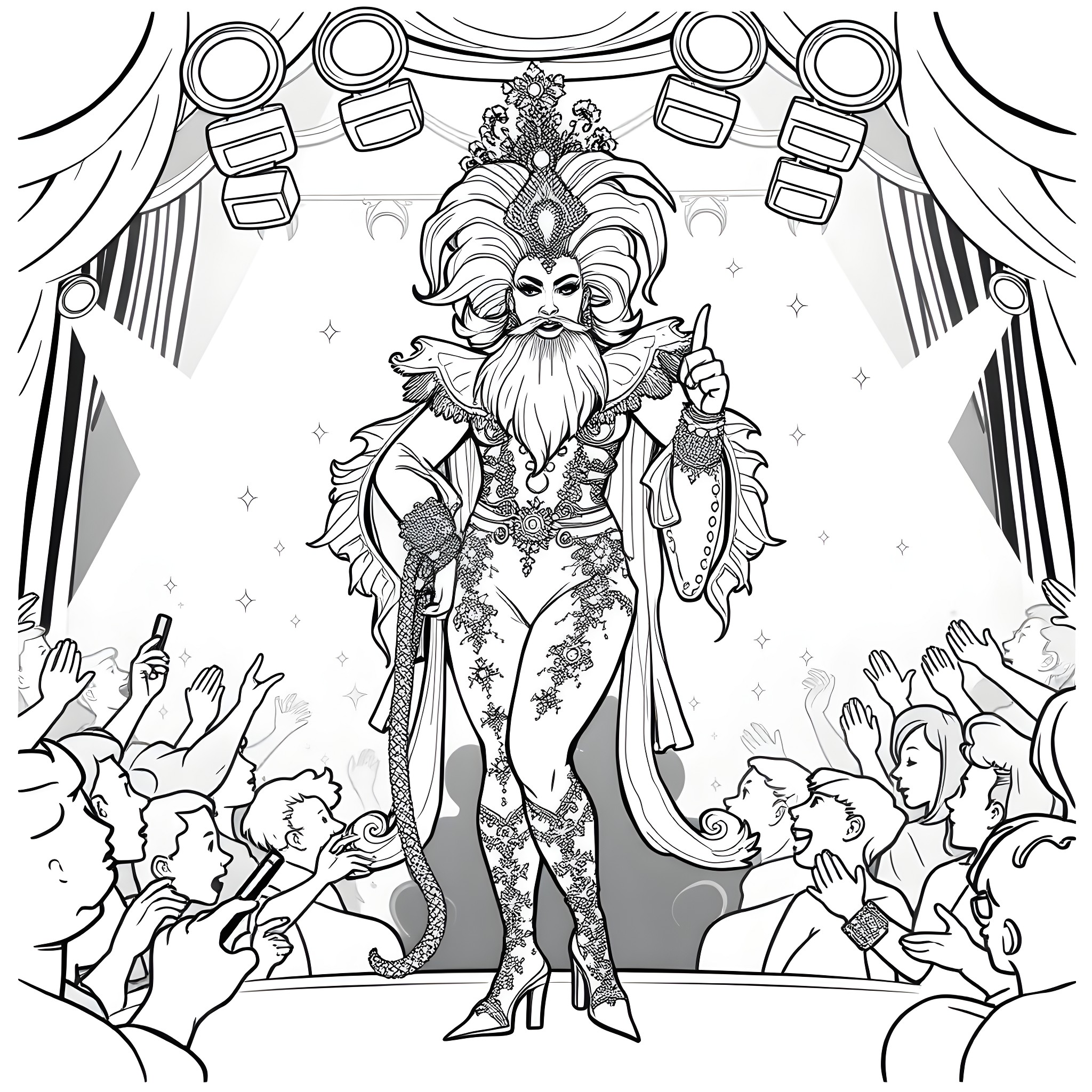 Best Drag Queen Coloring Pages (Free Printable PDF)