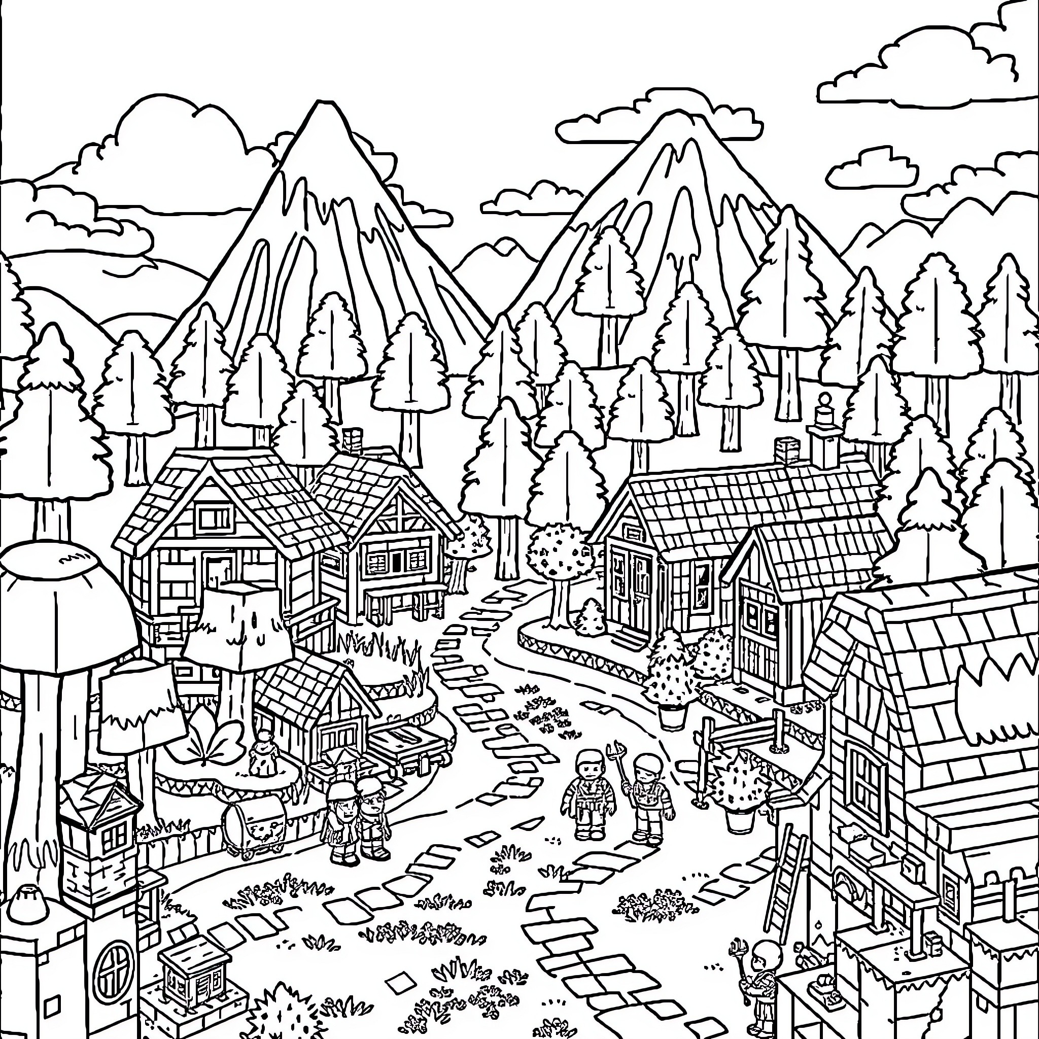 Best Village Coloring Pages (Free Printable PDF)