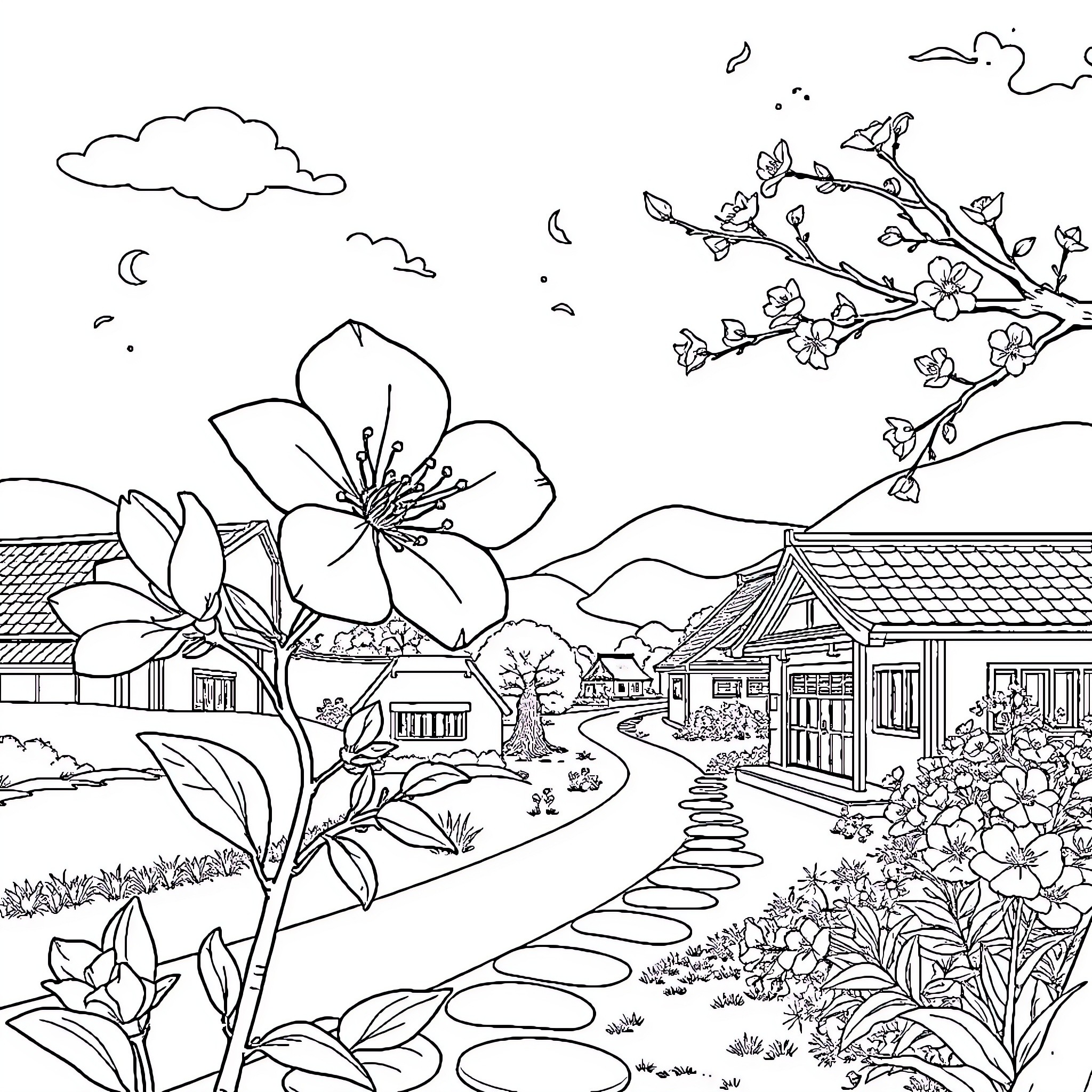 Best Sakura Coloring Pages (Free Printable PDF)