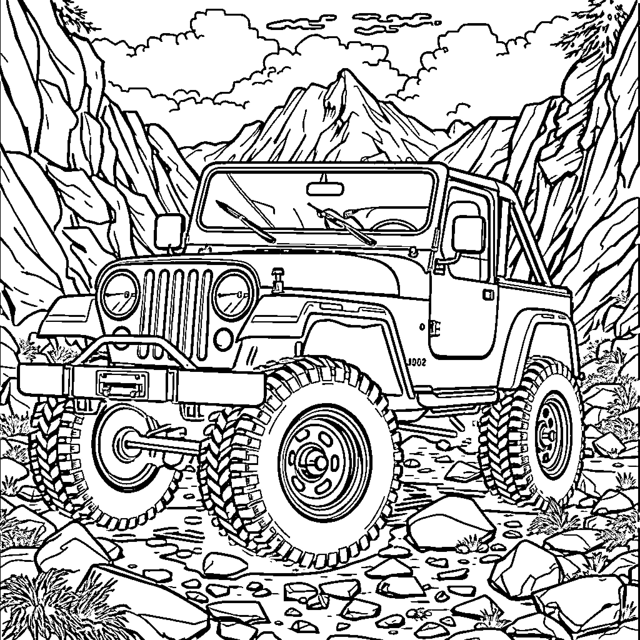 Best Jeep Coloring Pages (Free Printable PDF)