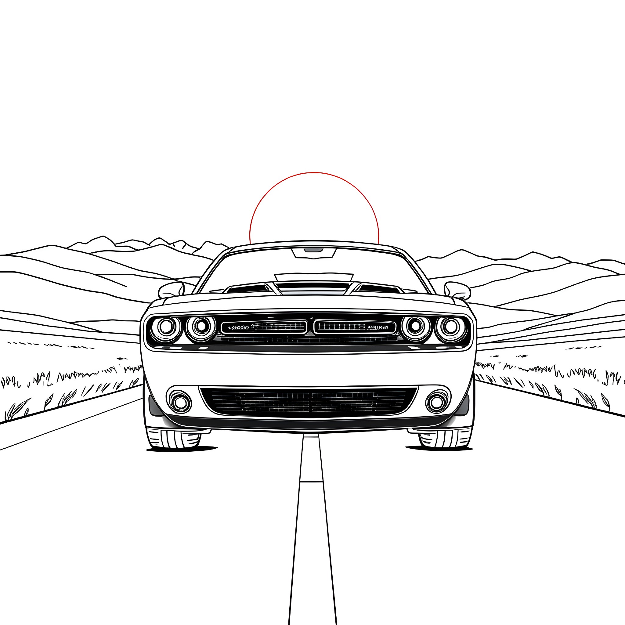 26 Best Dodge Challenger Coloring Pages (Free Printable PDFs)