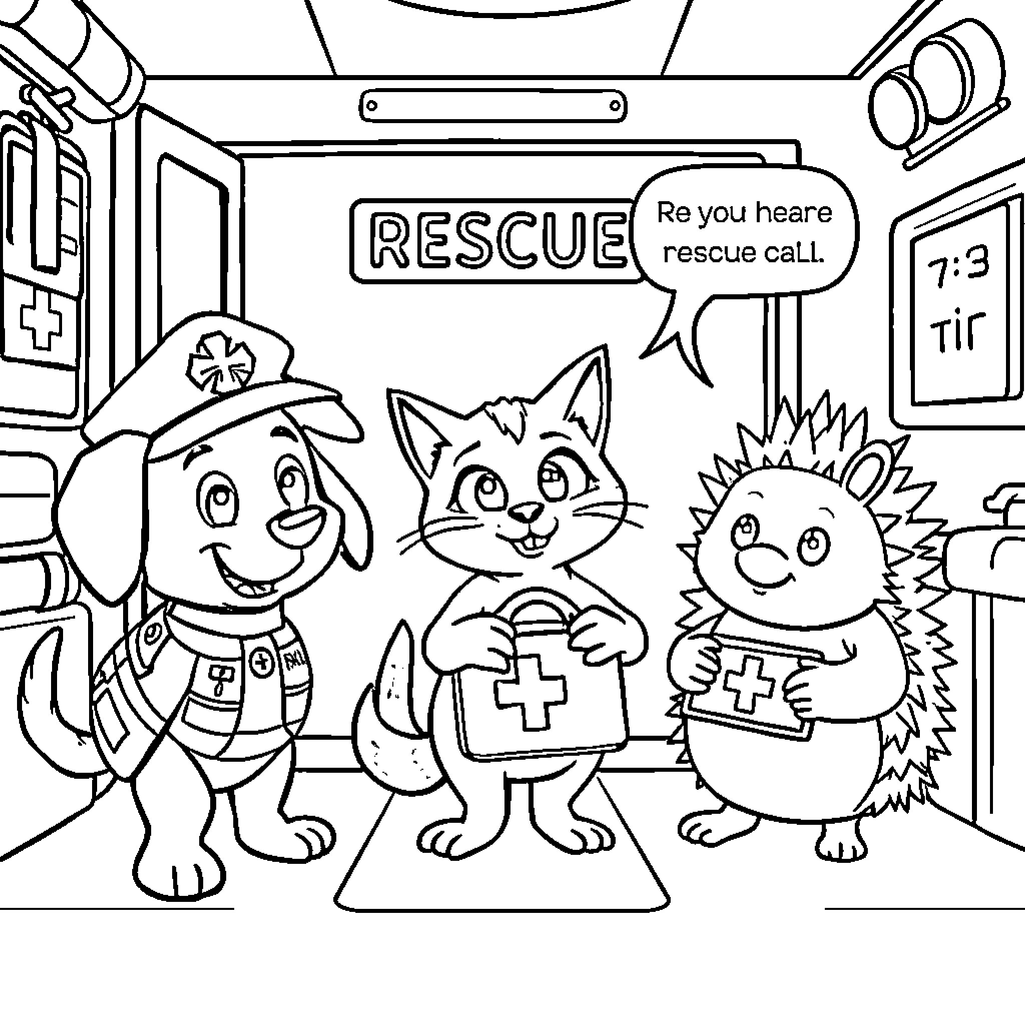 Best Animal Paramedics Coloring Pages (Free Printable PDF)