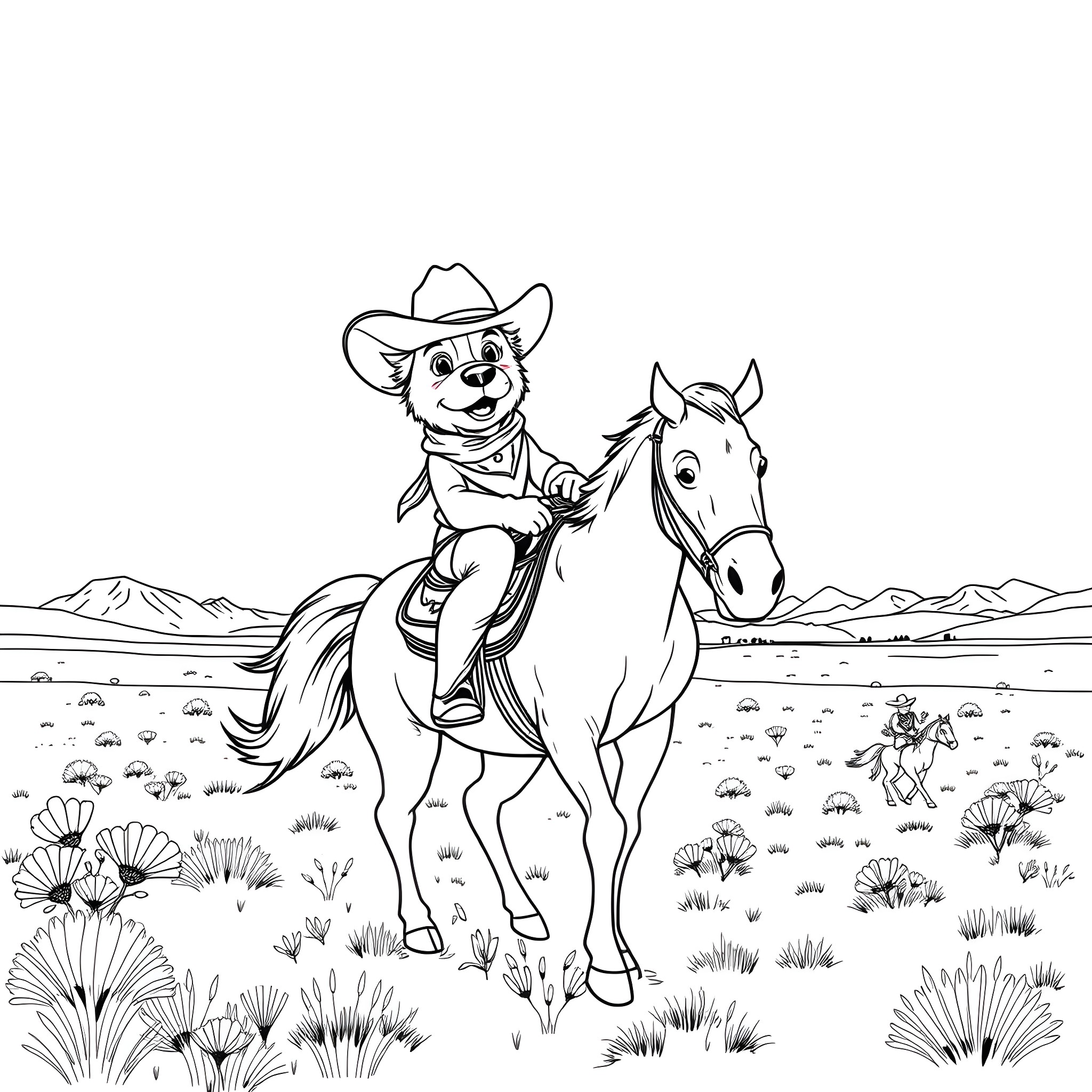 2 Best Cowboy Dog Coloring Pages (Free Printable PDFs)