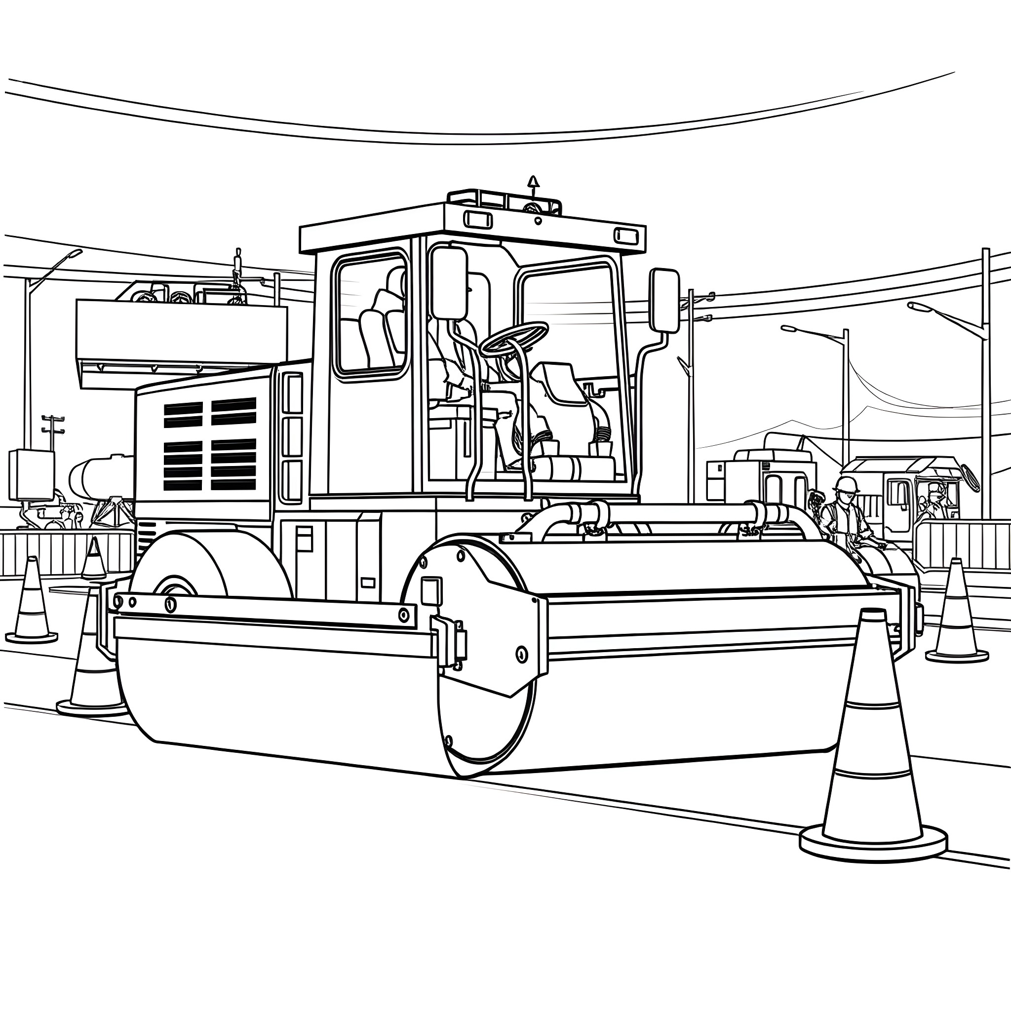Best Asphalt Paver Coloring Pages (Free Printable PDF)