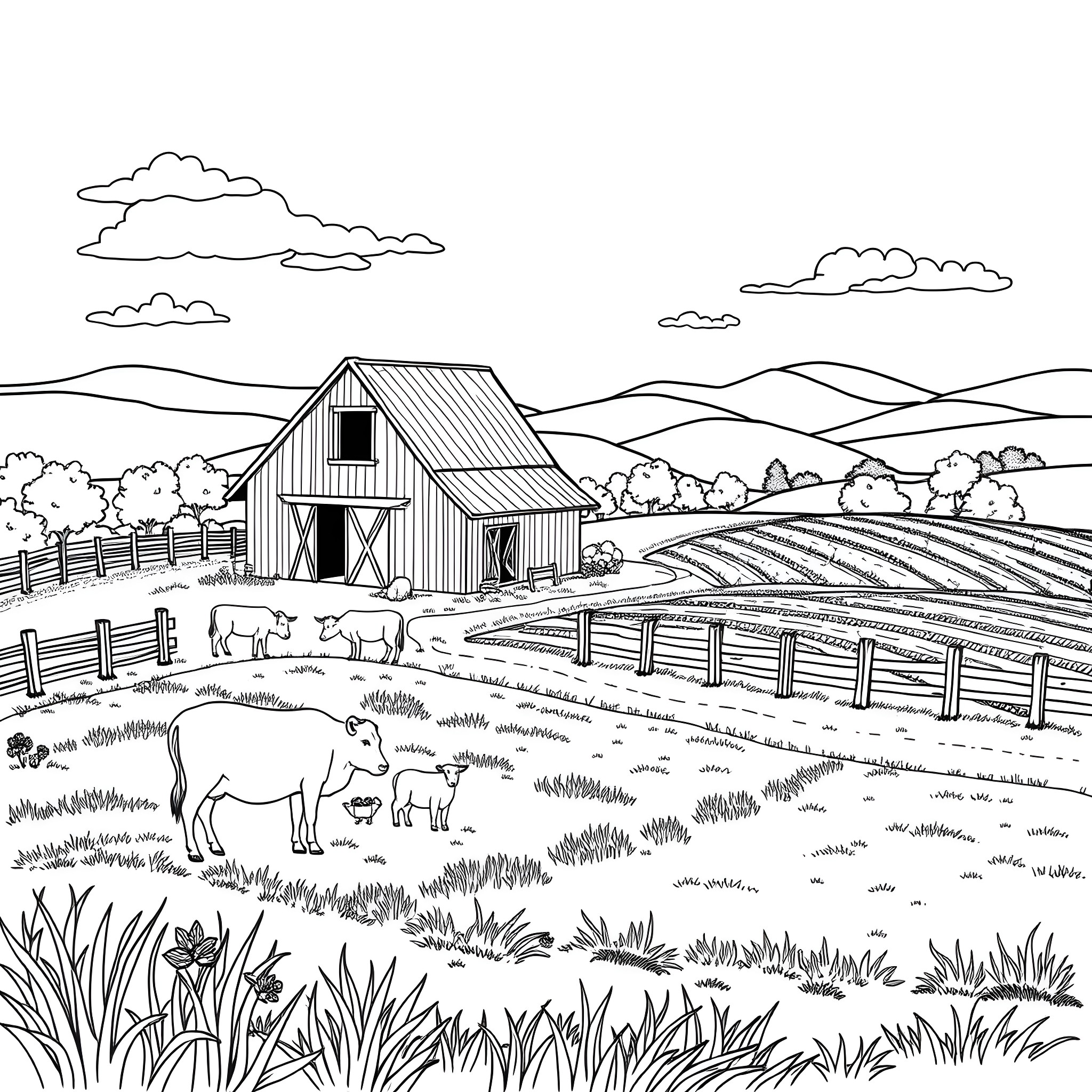 Best Farm Coloring Pages (Free Printable PDF)