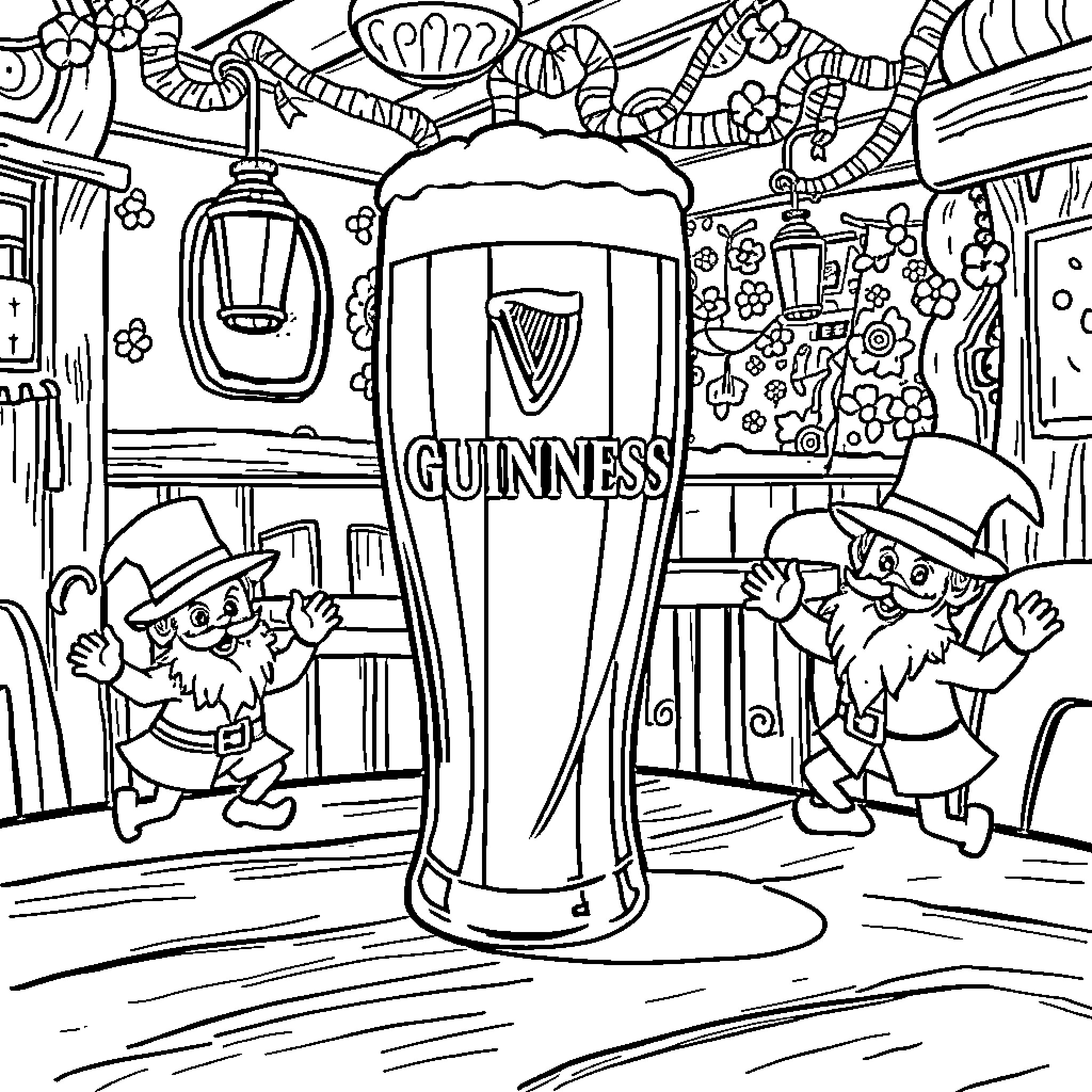 Best Guinness Pint Coloring Pages (Free Printable PDF)