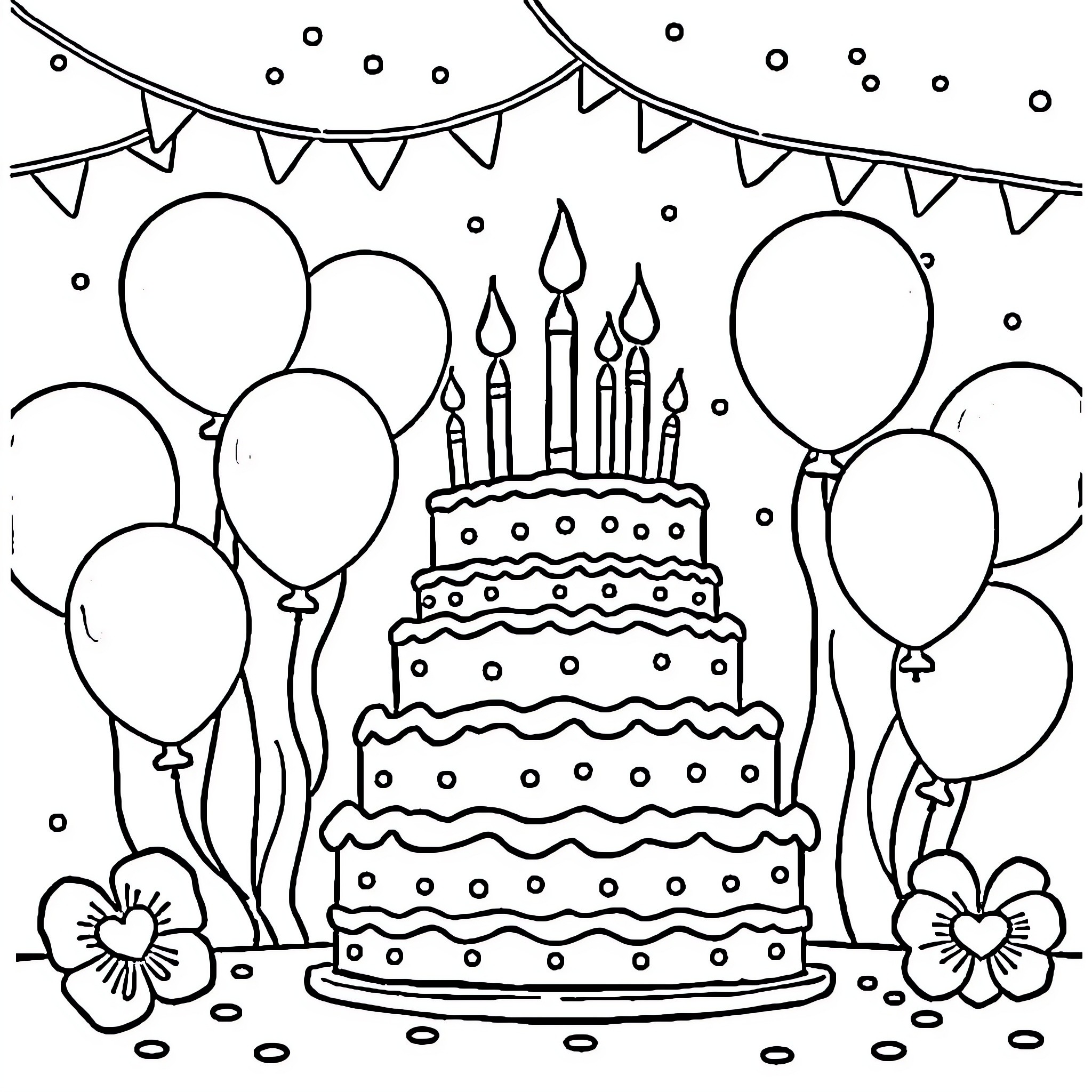53 Best Birthday Coloring Pages (Free Printable PDFs)