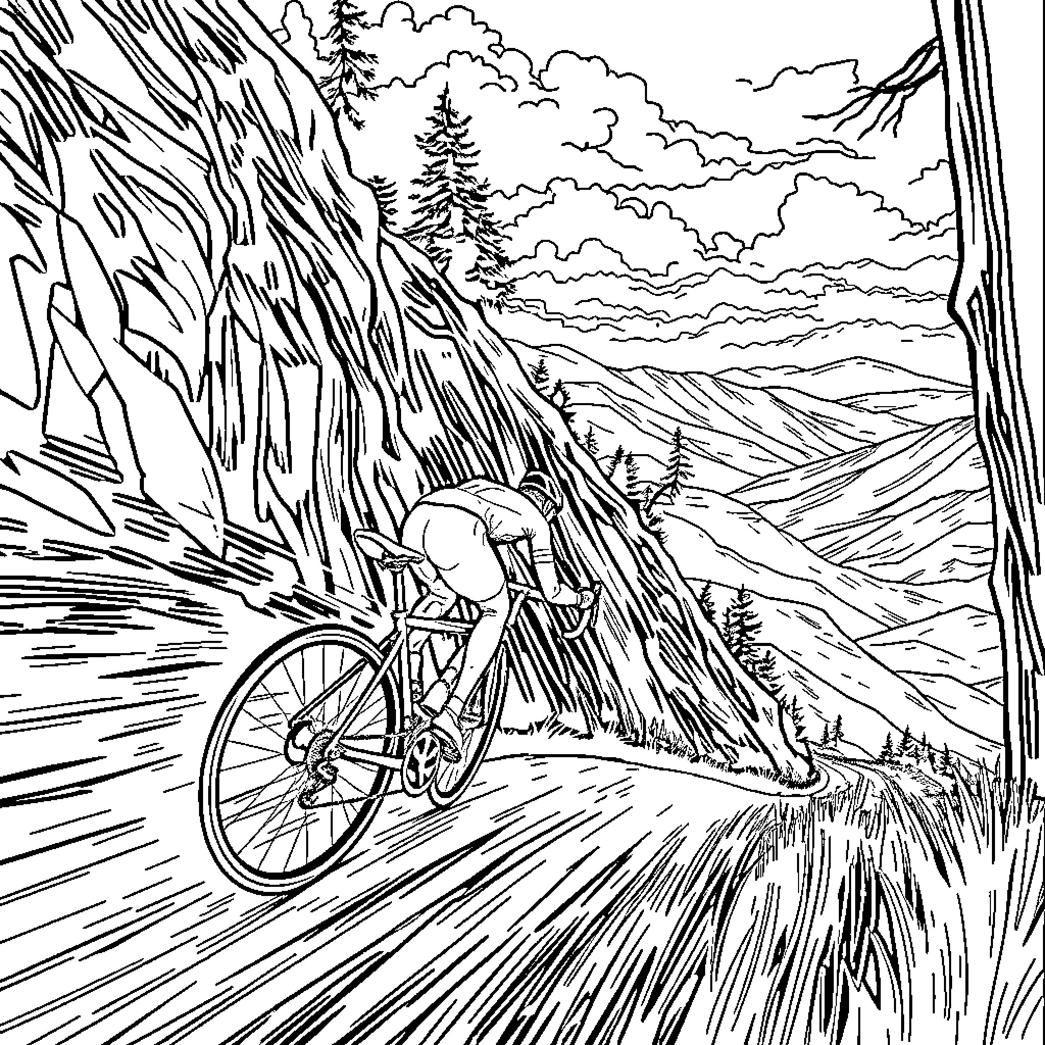 Best Cyclist Coloring Pages (Free Printable PDF)