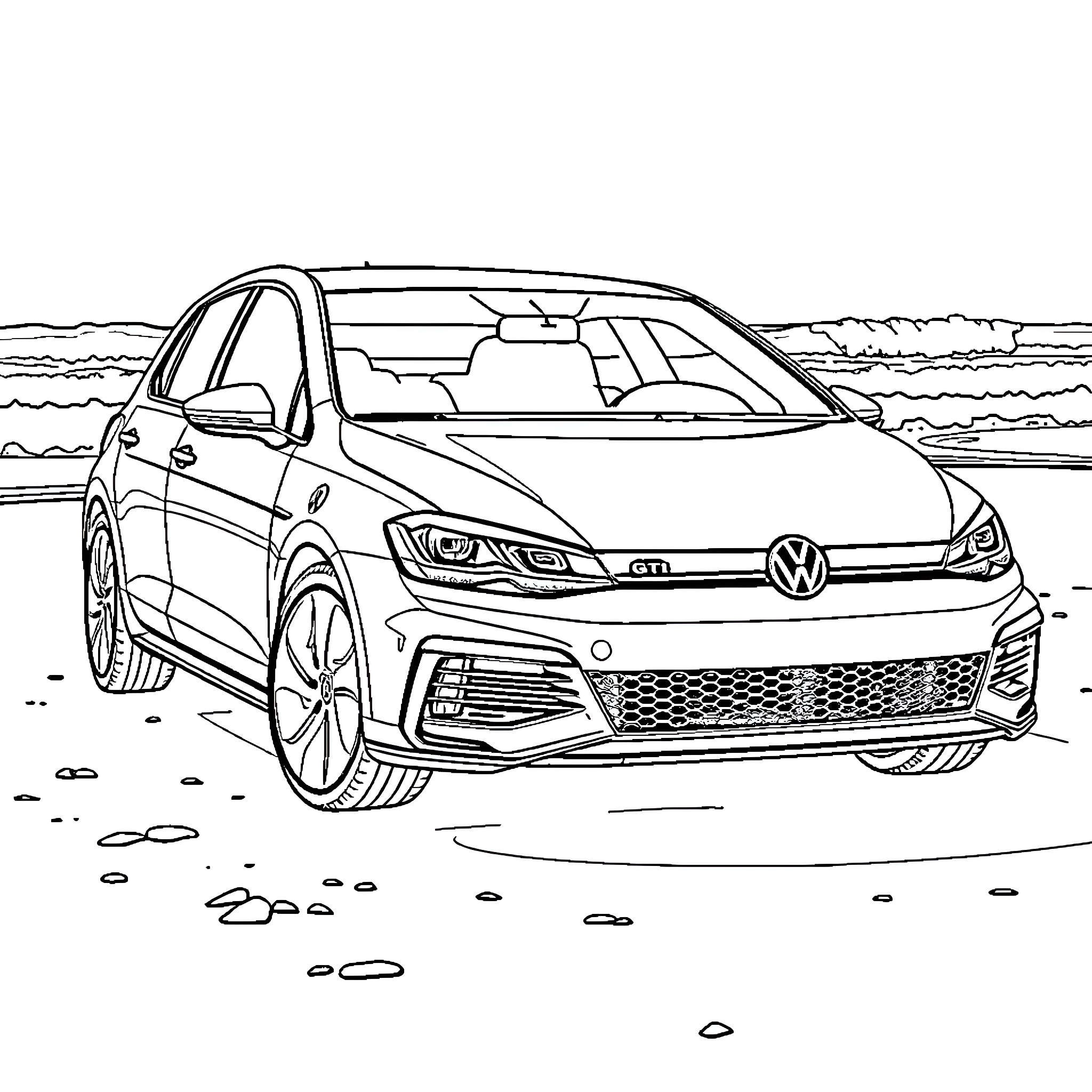 1 Best Volkswagen GTI Coloring Pages (Free Printable PDFs)