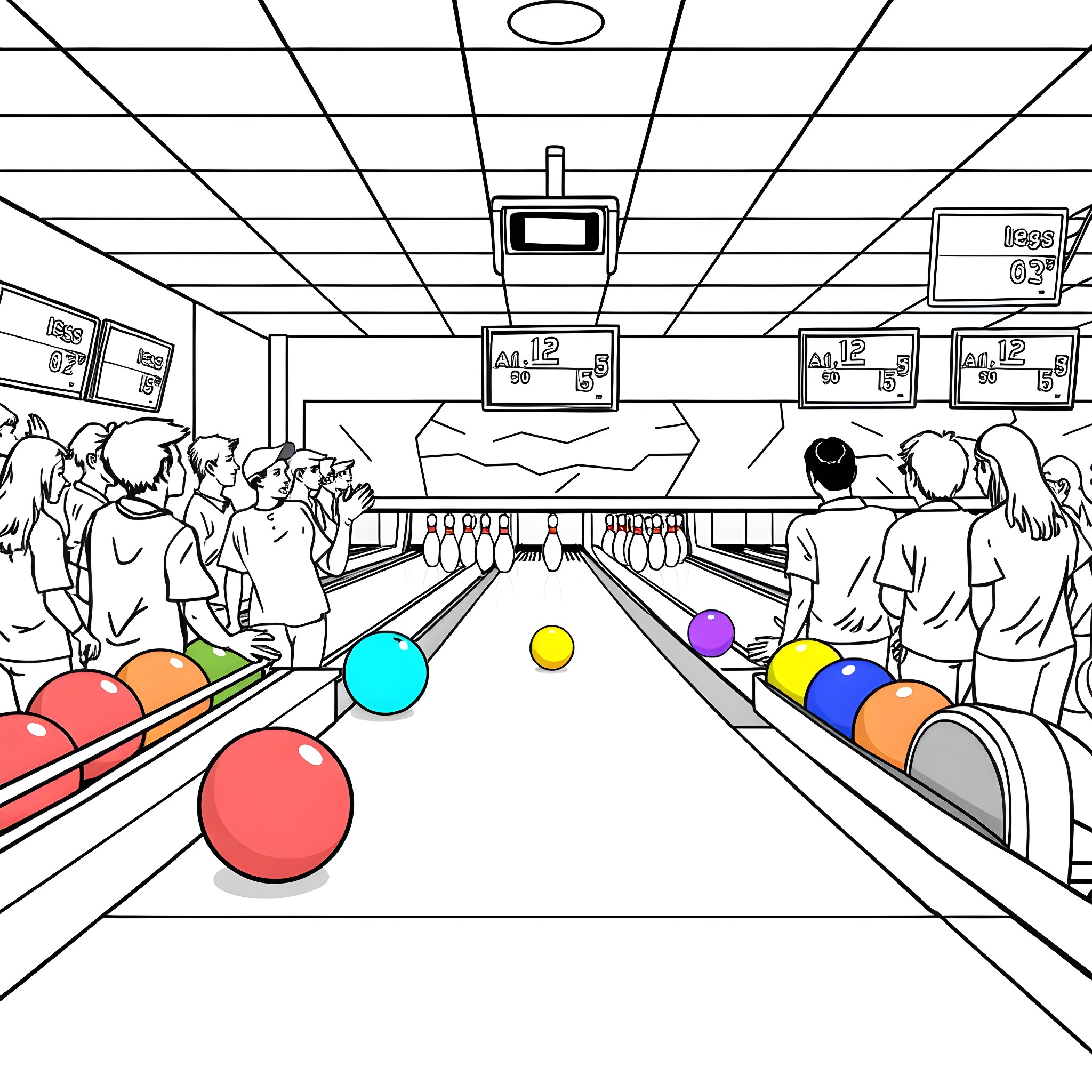 Best Bowling Coloring Pages (Free Printable PDF)