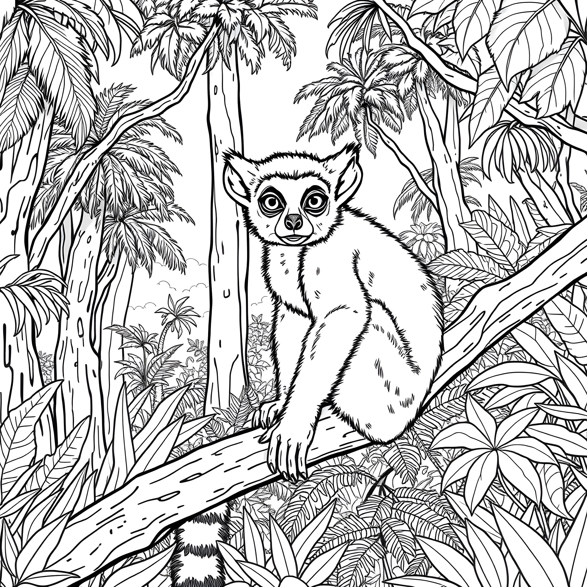 bush baby coloring pages