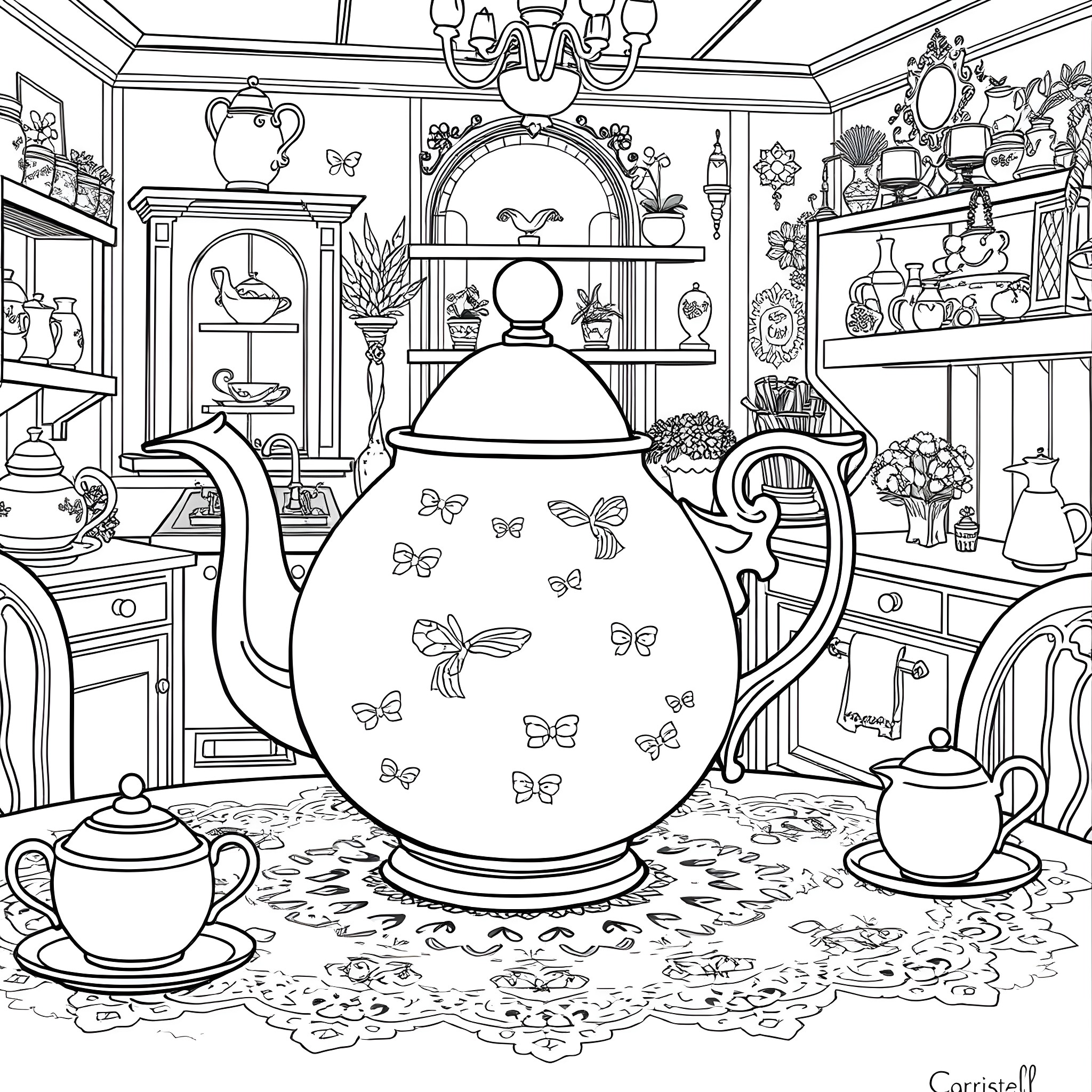 12 Best Mrs Potts Coloring Pages (Free Printable PDFs)
