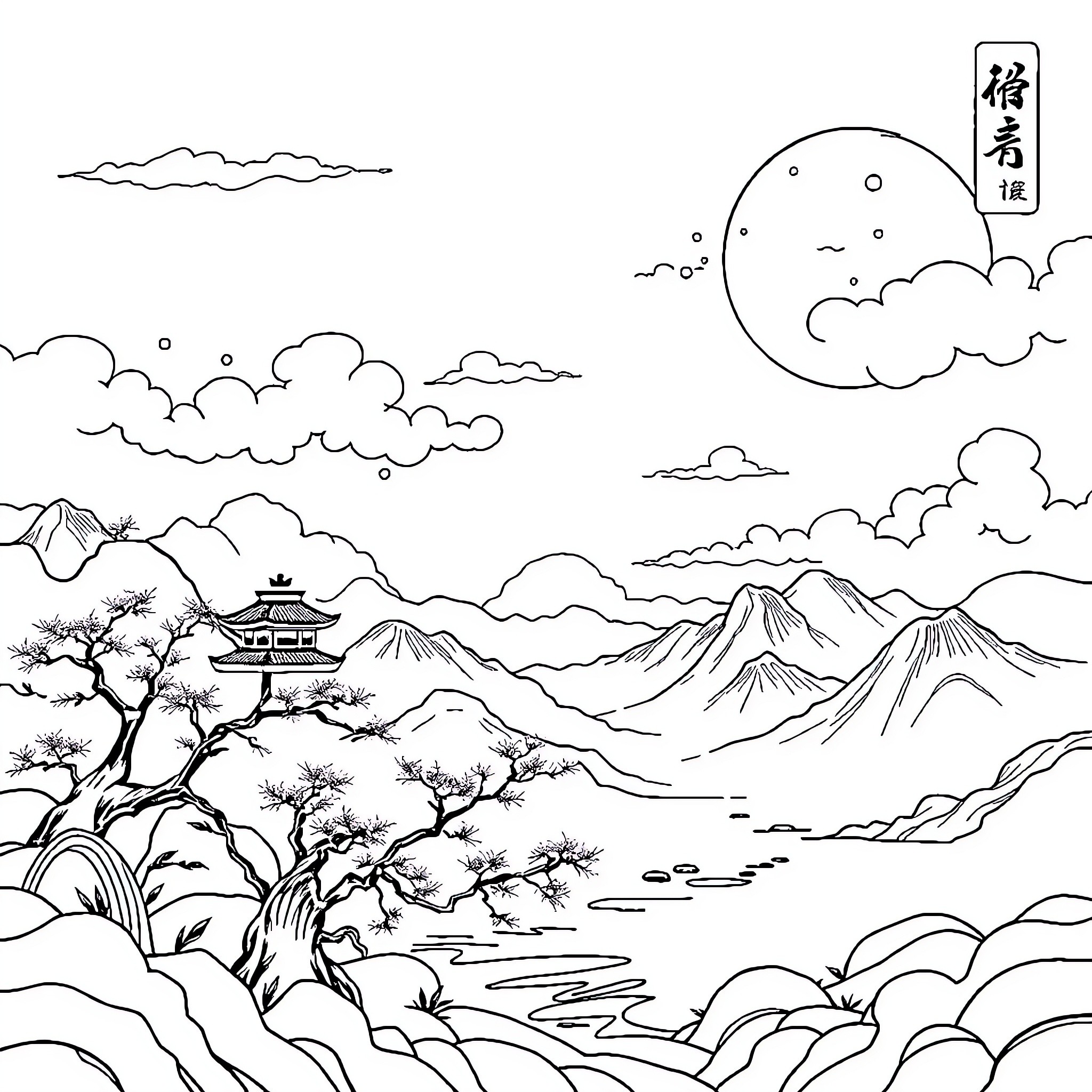 Best Chinese Painting Coloring Pages (Free Printable PDF)