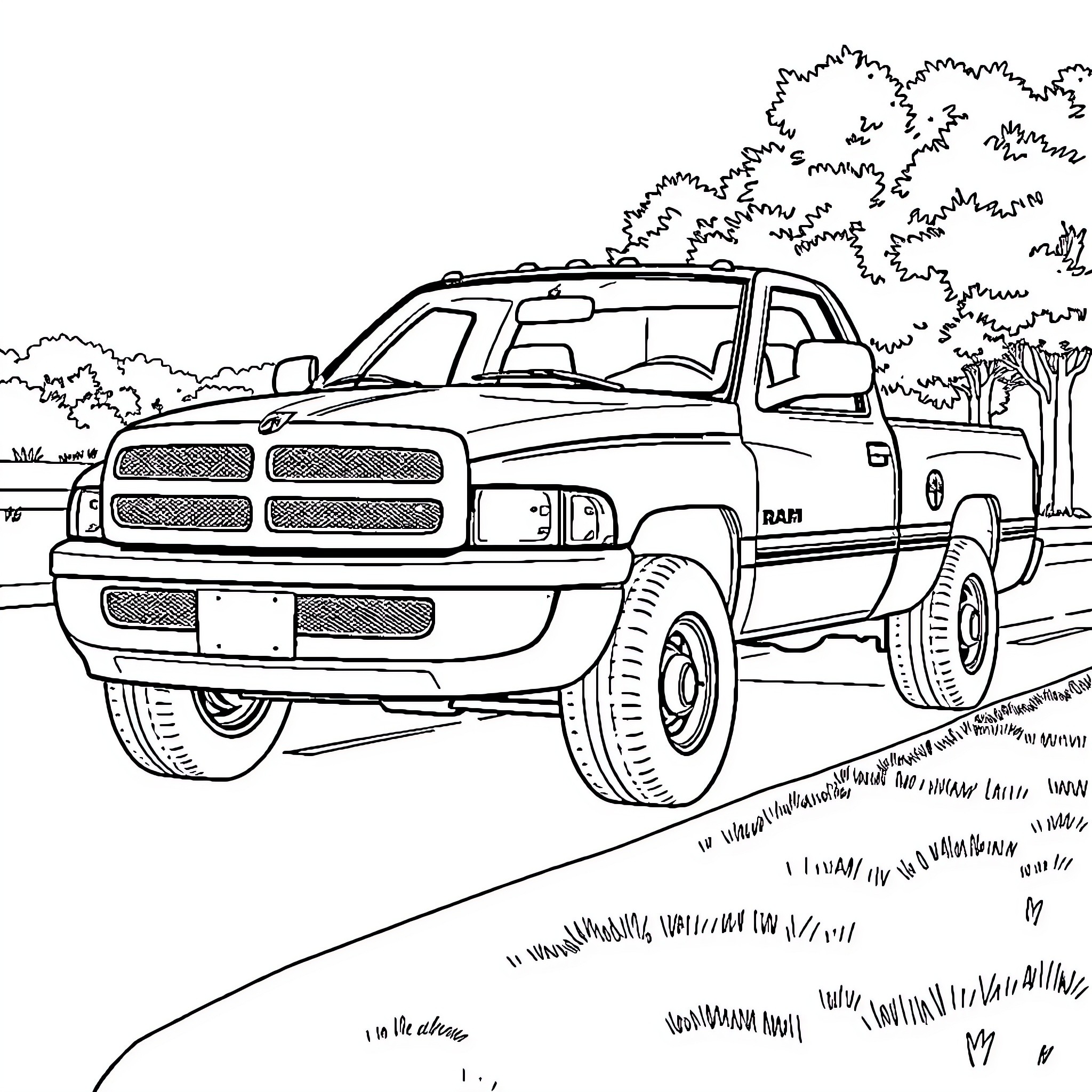 Best Dodge Ram Coloring Pages (Free Printable PDF)