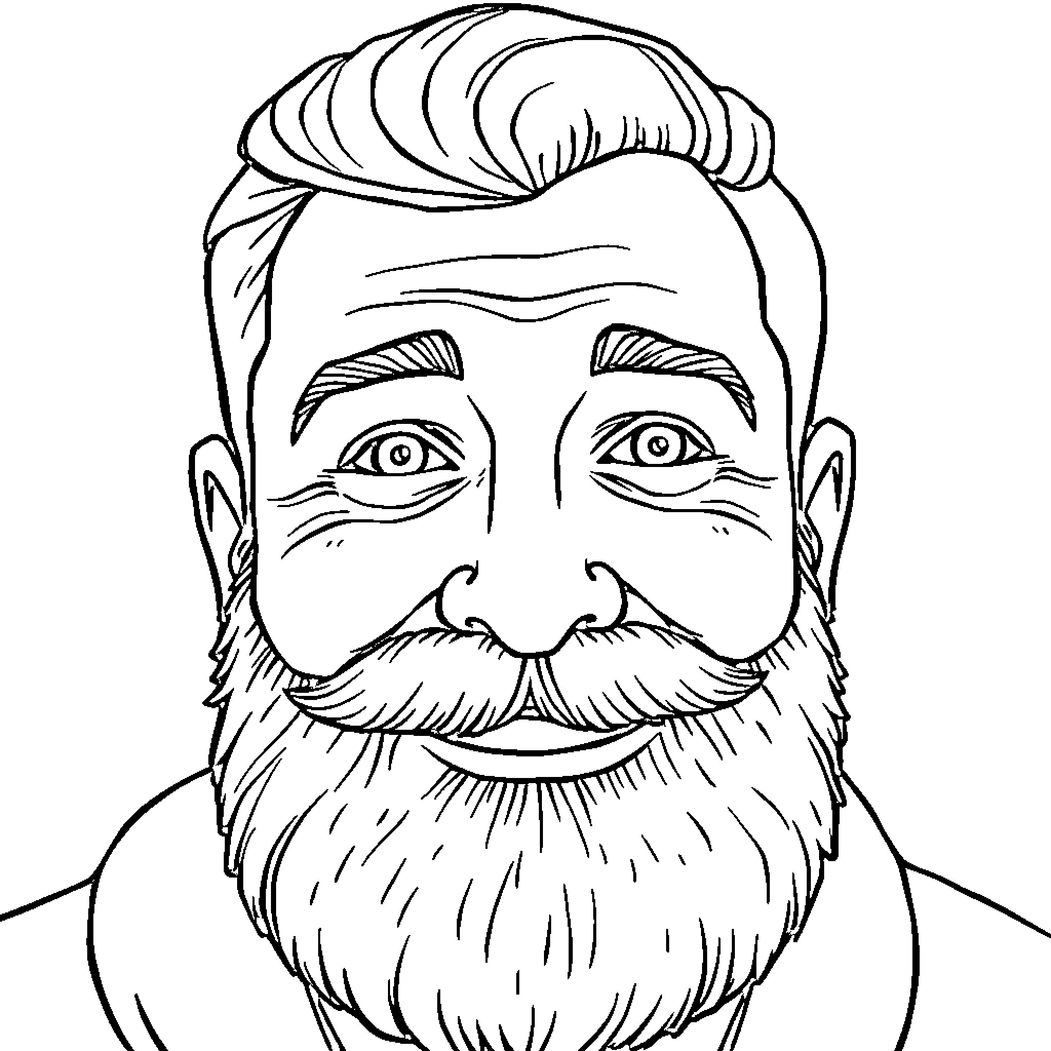 Best Beard Coloring Pages (Free Printable PDF)