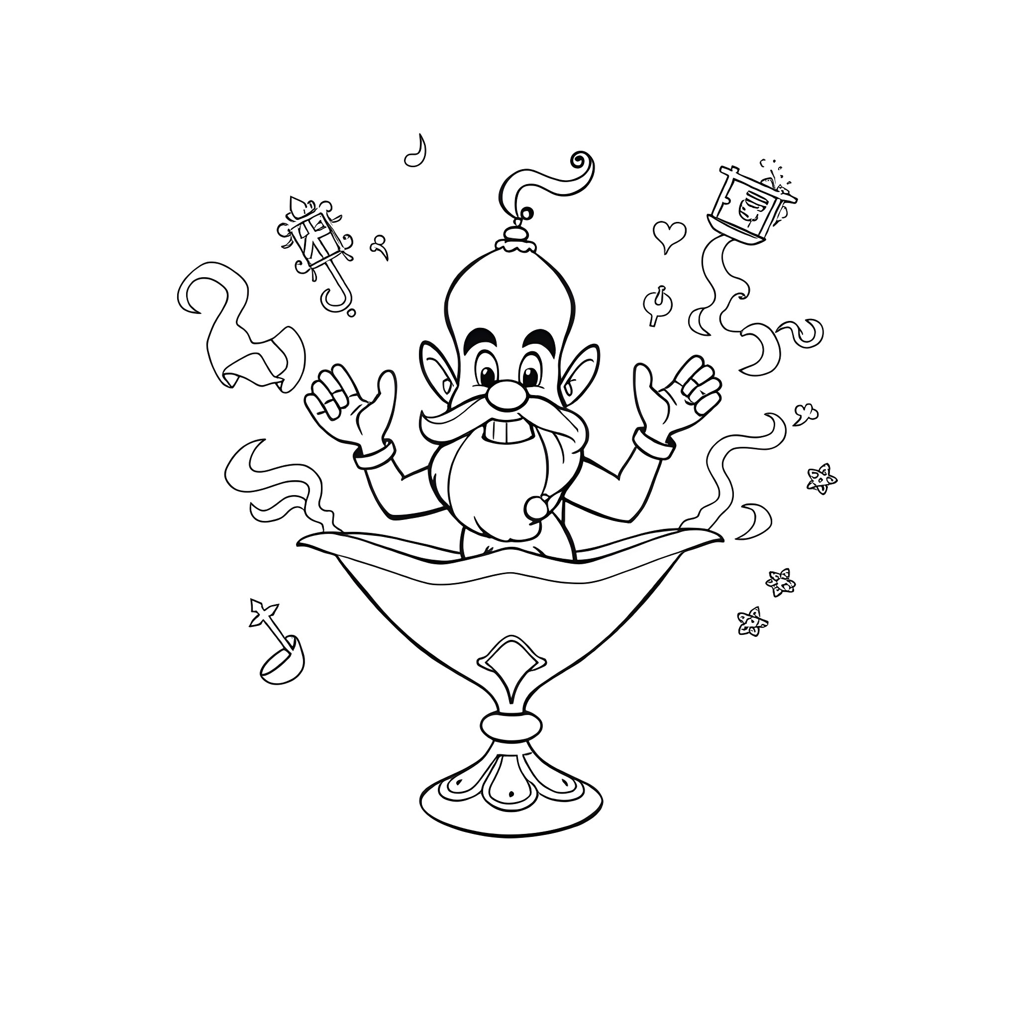 2 Best Genie Coloring Pages (Free Printable PDFs)