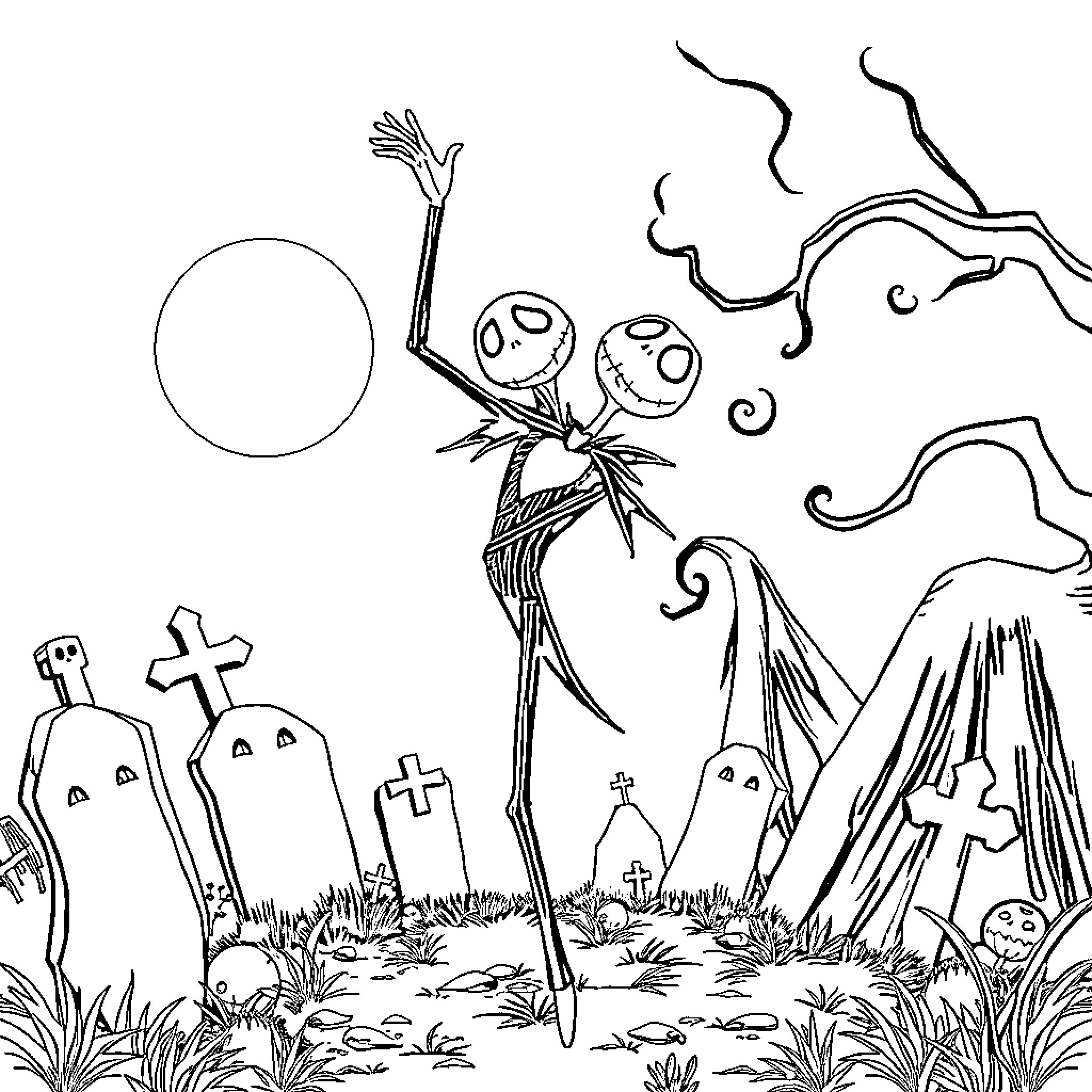 Best Jack Skeleton Coloring Pages (Free Printable PDF)