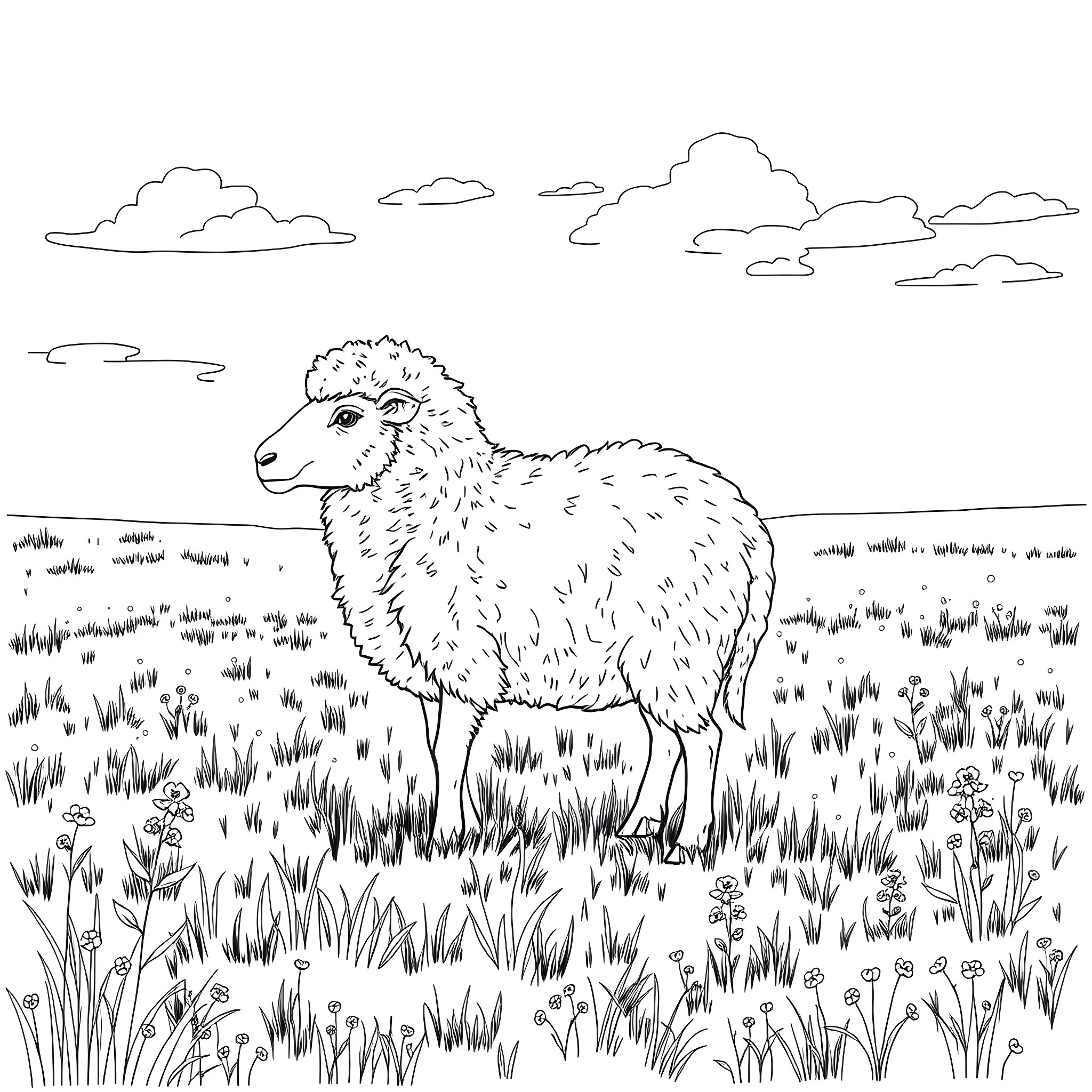 Best Sheep Coloring Pages (Free Printable PDF)