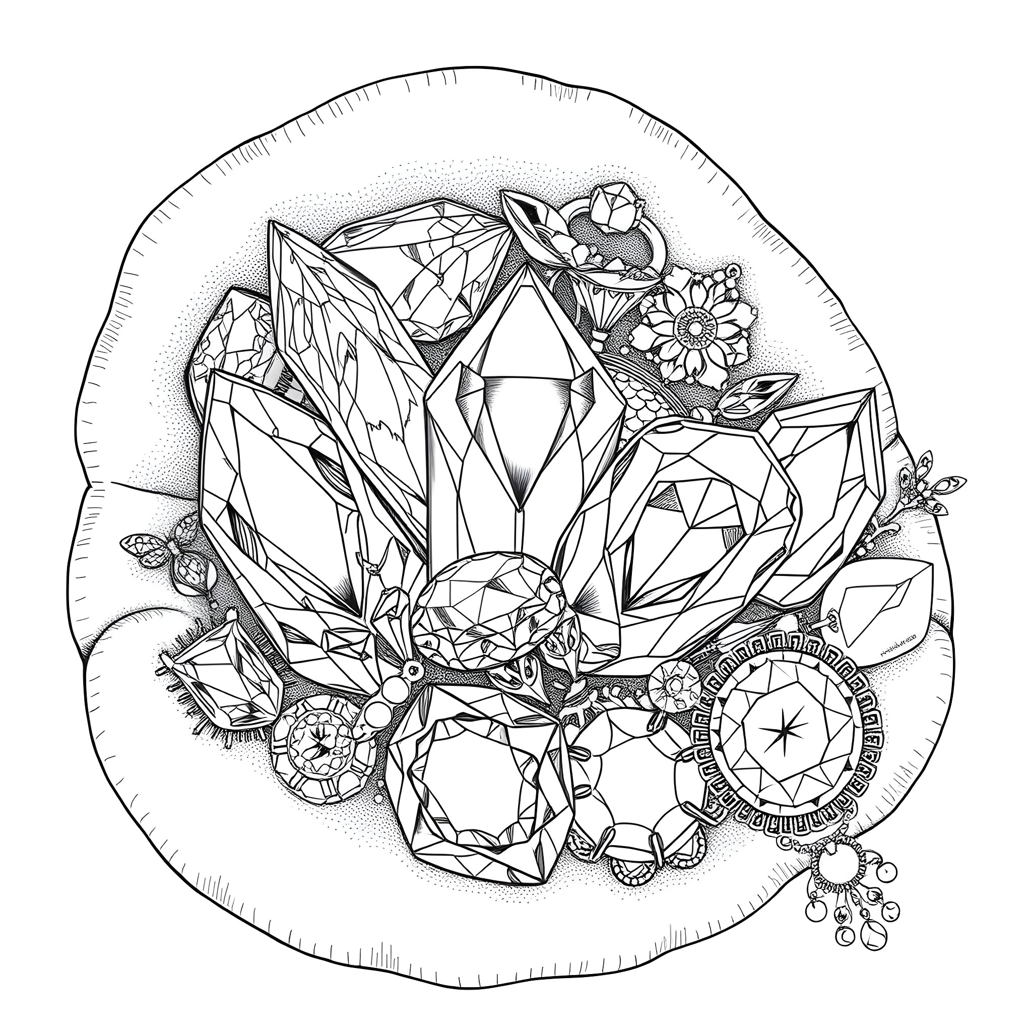 Best Gemstone Coloring Pages (Free Printable PDF)