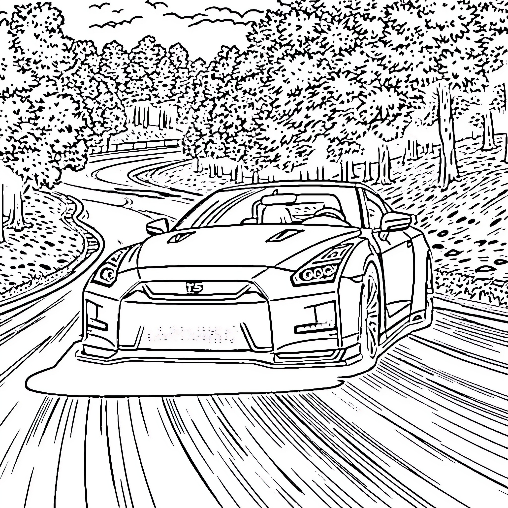 Best Nissan GTR Coloring Pages (Free Printable PDF)