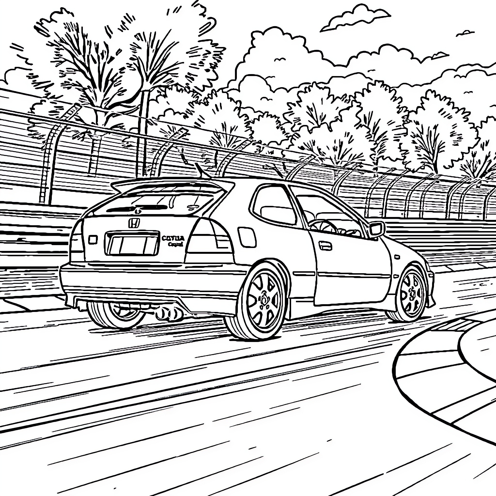 Best Honda Civic Coloring Pages (Free Printable PDF)