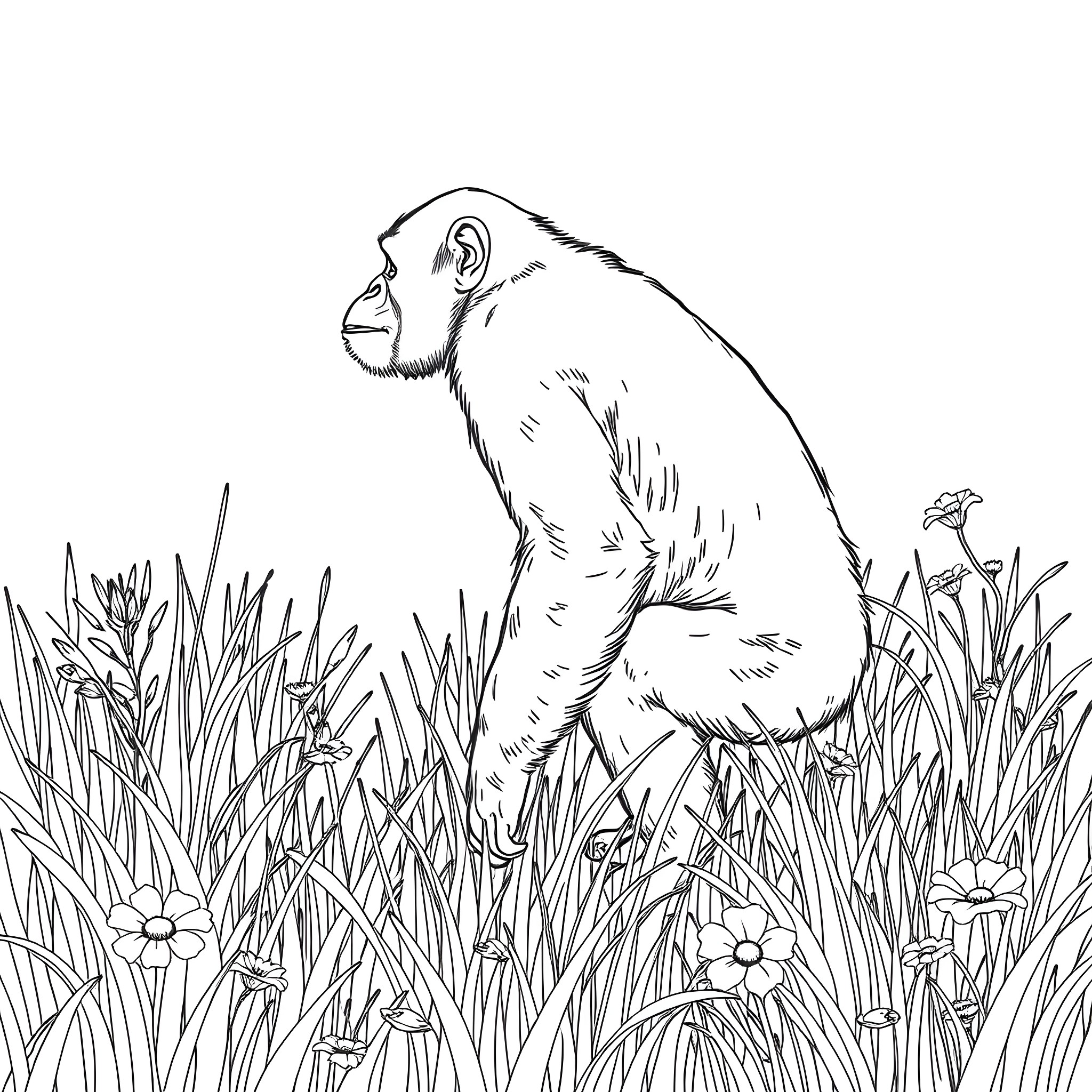 26 Best Chimpanzee Coloring Pages (Free Printable PDFs)