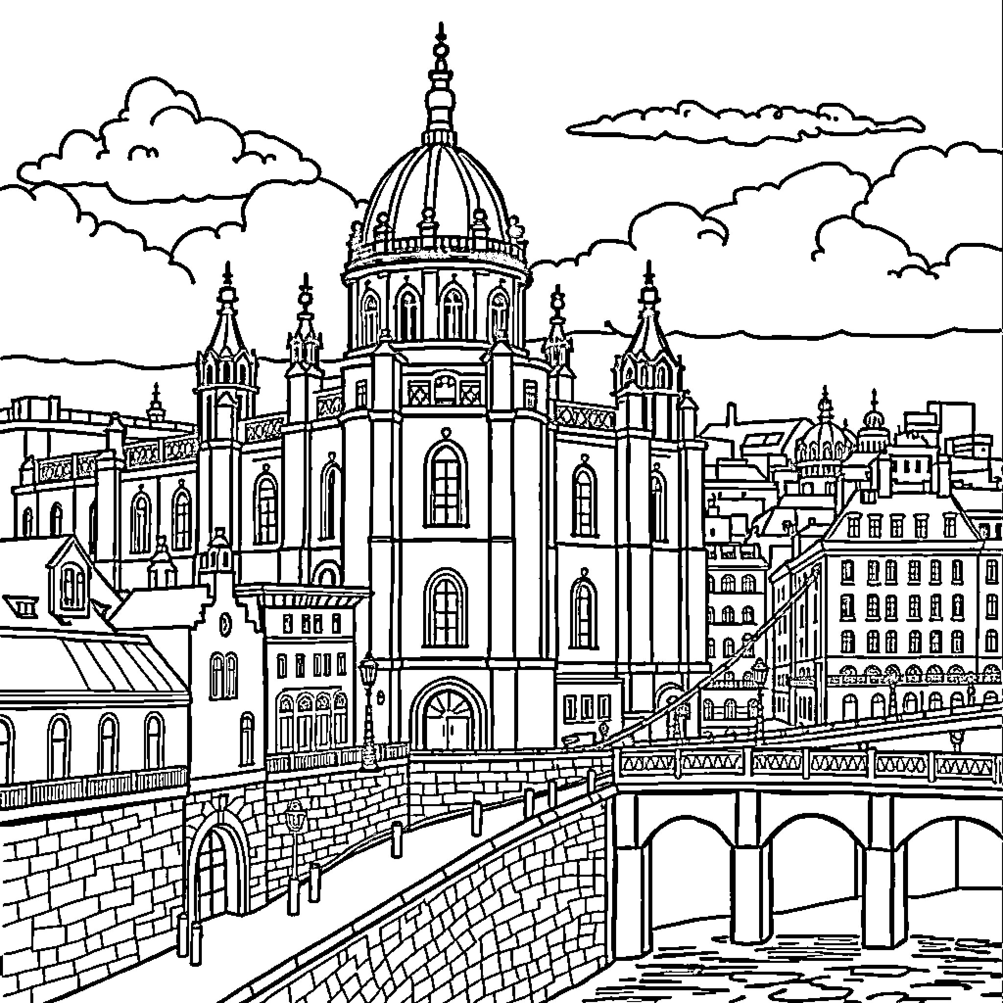Best Landmark Coloring Pages (Free Printable PDF)