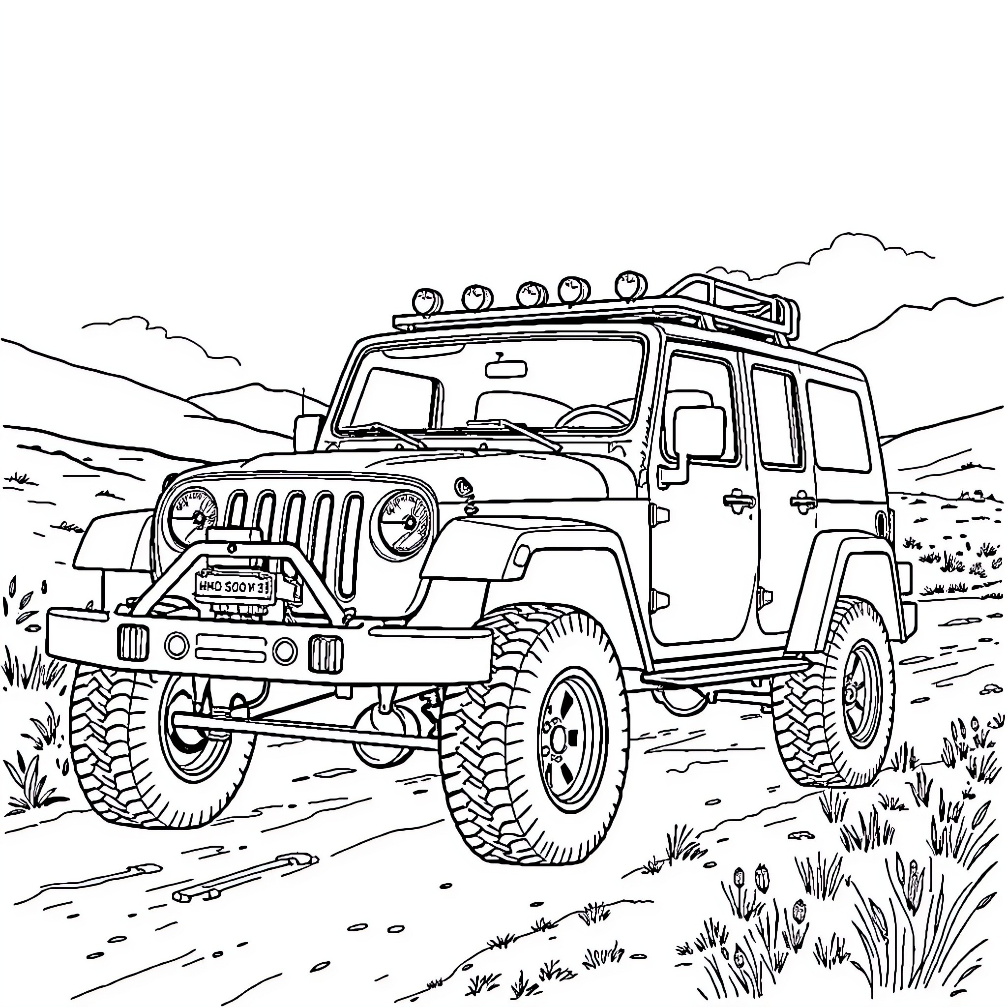 Best Jeep Coloring Pages (Free Printable PDF)