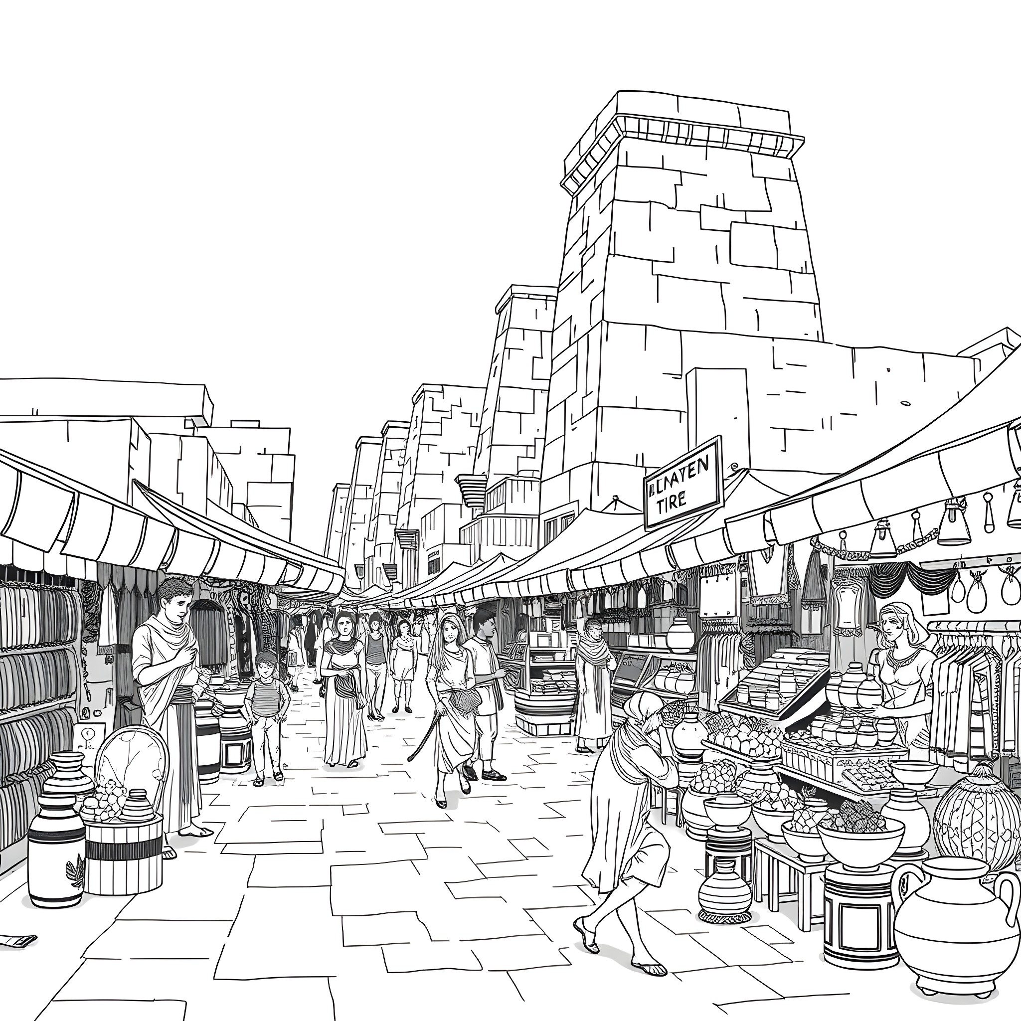 Best Market Coloring Pages (Free Printable PDF)