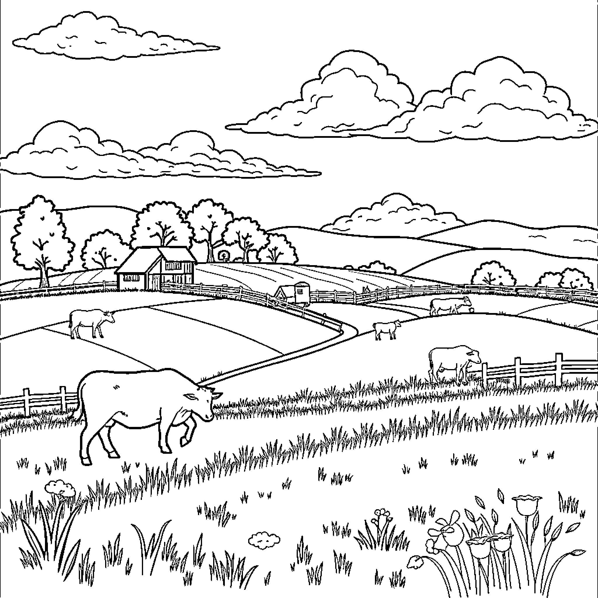 Best Farm Coloring Pages (Free Printable PDF)