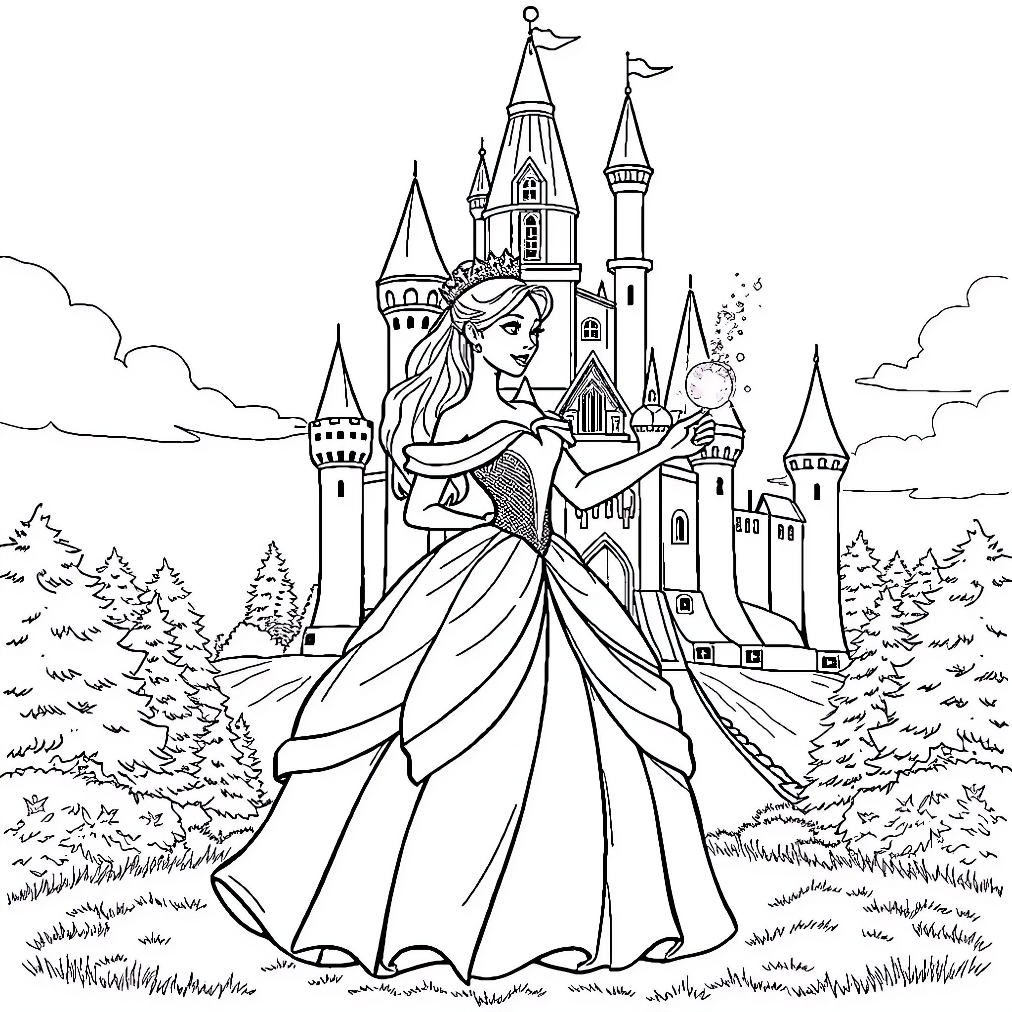 Best Princess Coloring Pages (Free Printable PDF)