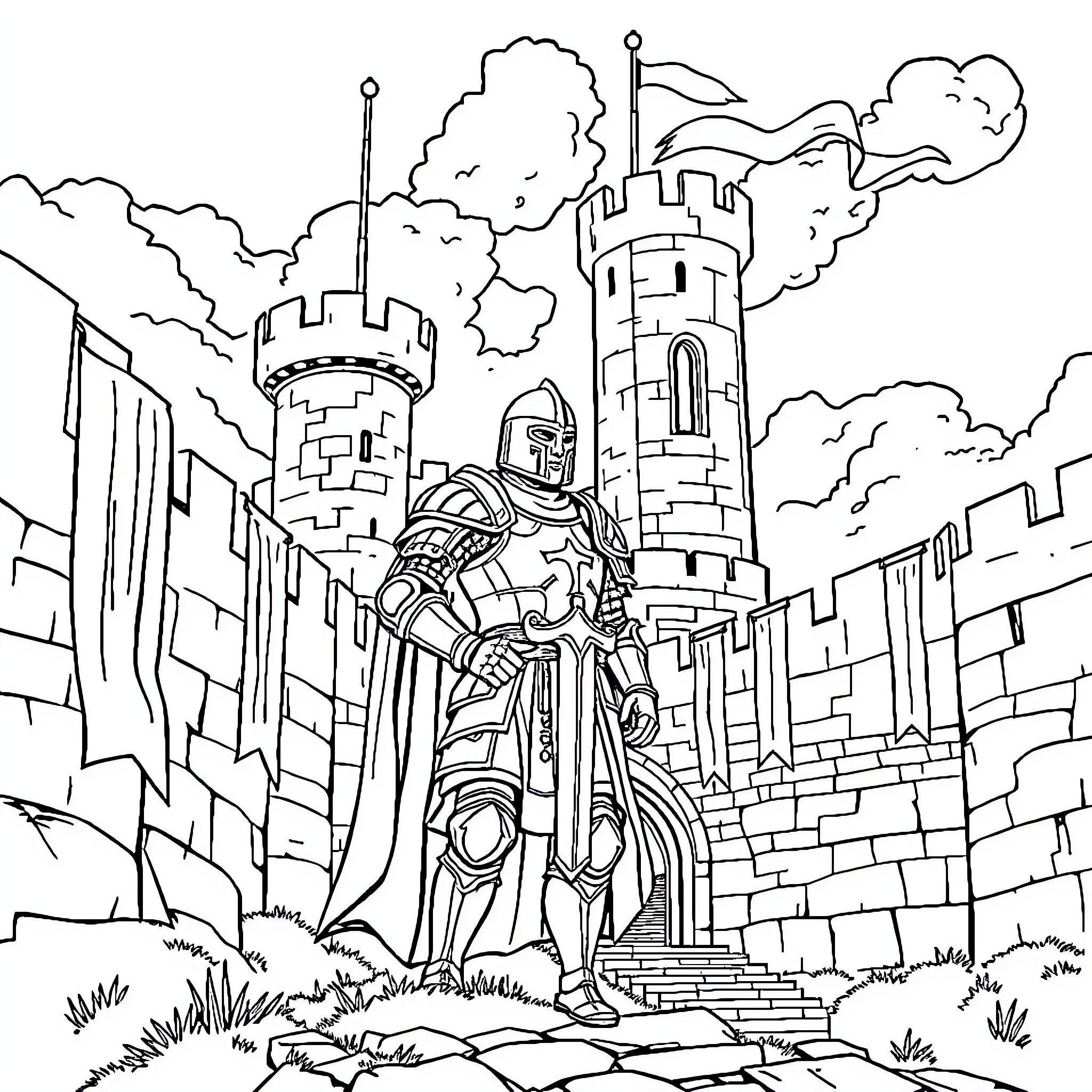 106 Best Knight Coloring Pages (Free Printable PDFs)
