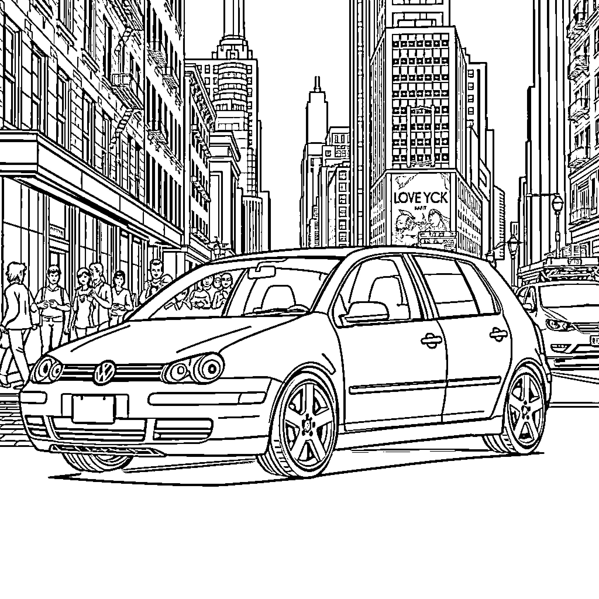 Best Vw Golf Coloring Pages (Free Printable PDF)