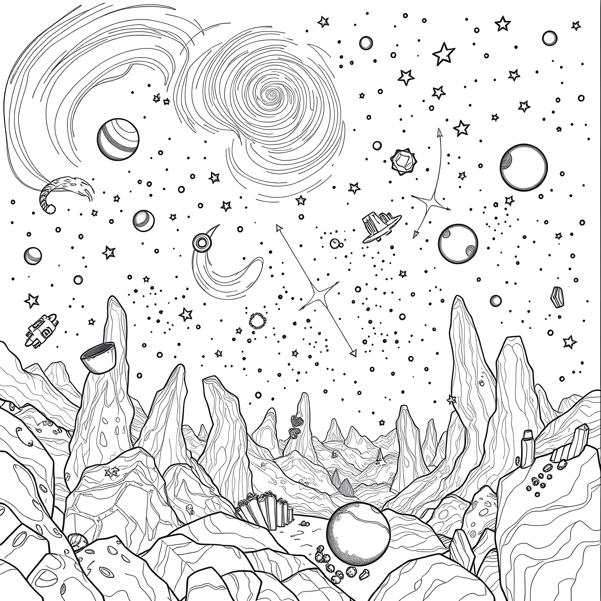 Best Space Coloring Pages (Free Printable PDF)