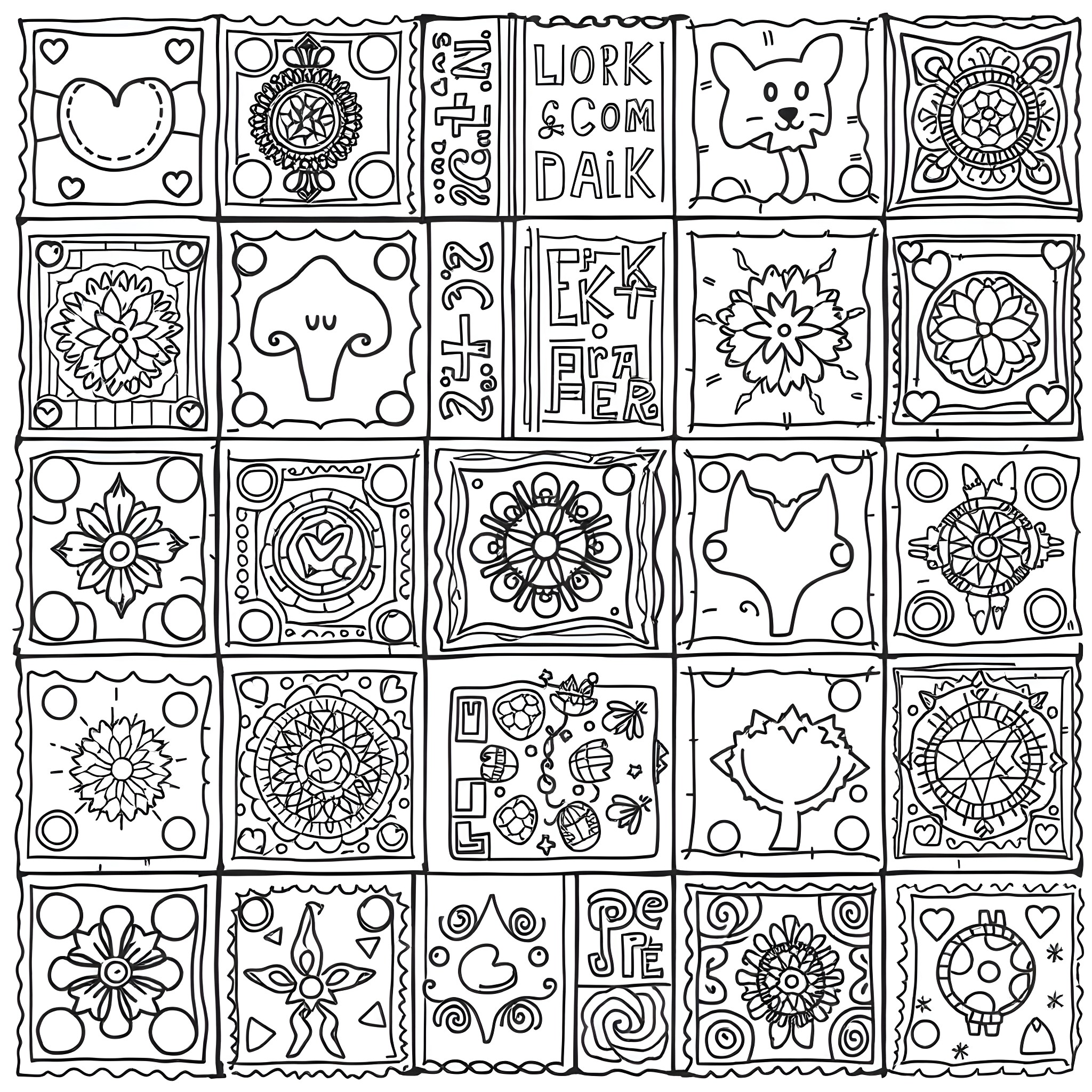 120 Best Patchwork Coloring Pages (Free Printable PDFs)