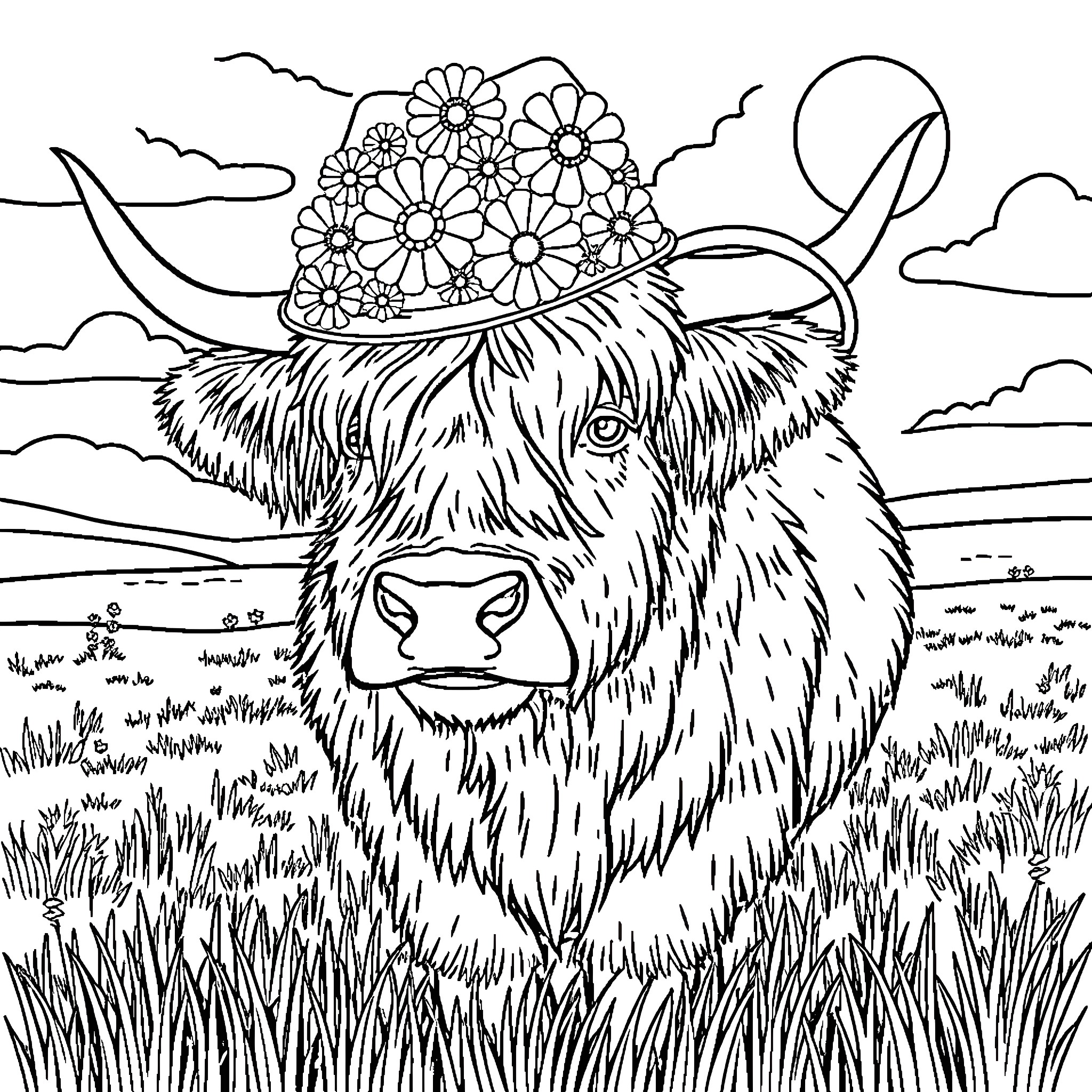 Best Highland Cow Coloring Pages (Free Printable PDF)
