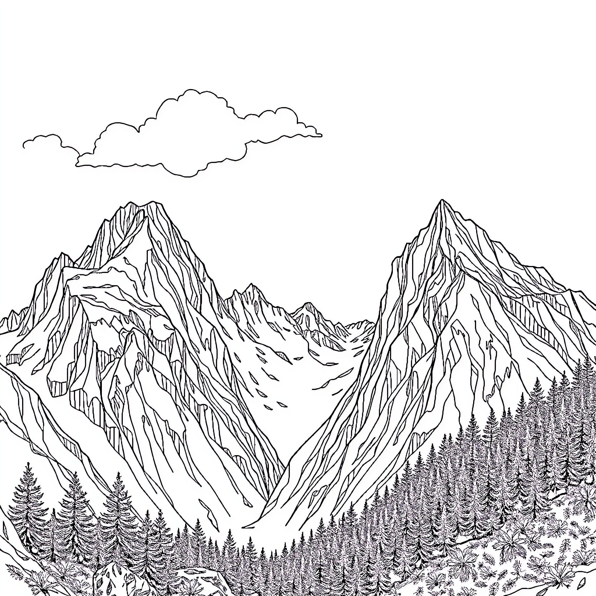 Best Mountain Coloring Pages (Free Printable PDF)