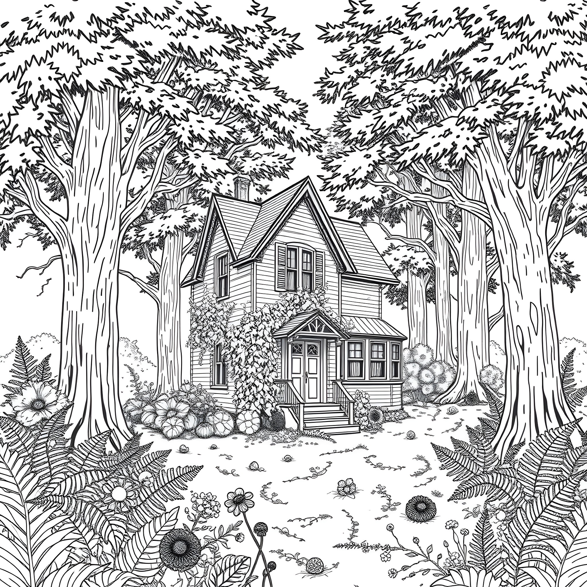 Best Cottage Coloring Pages (Free Printable PDF)