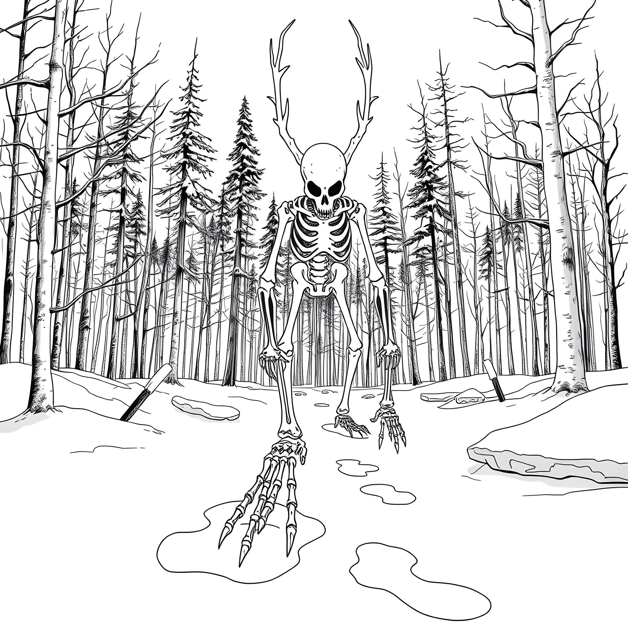 Best Wendigo Coloring Pages (Free Printable PDF)