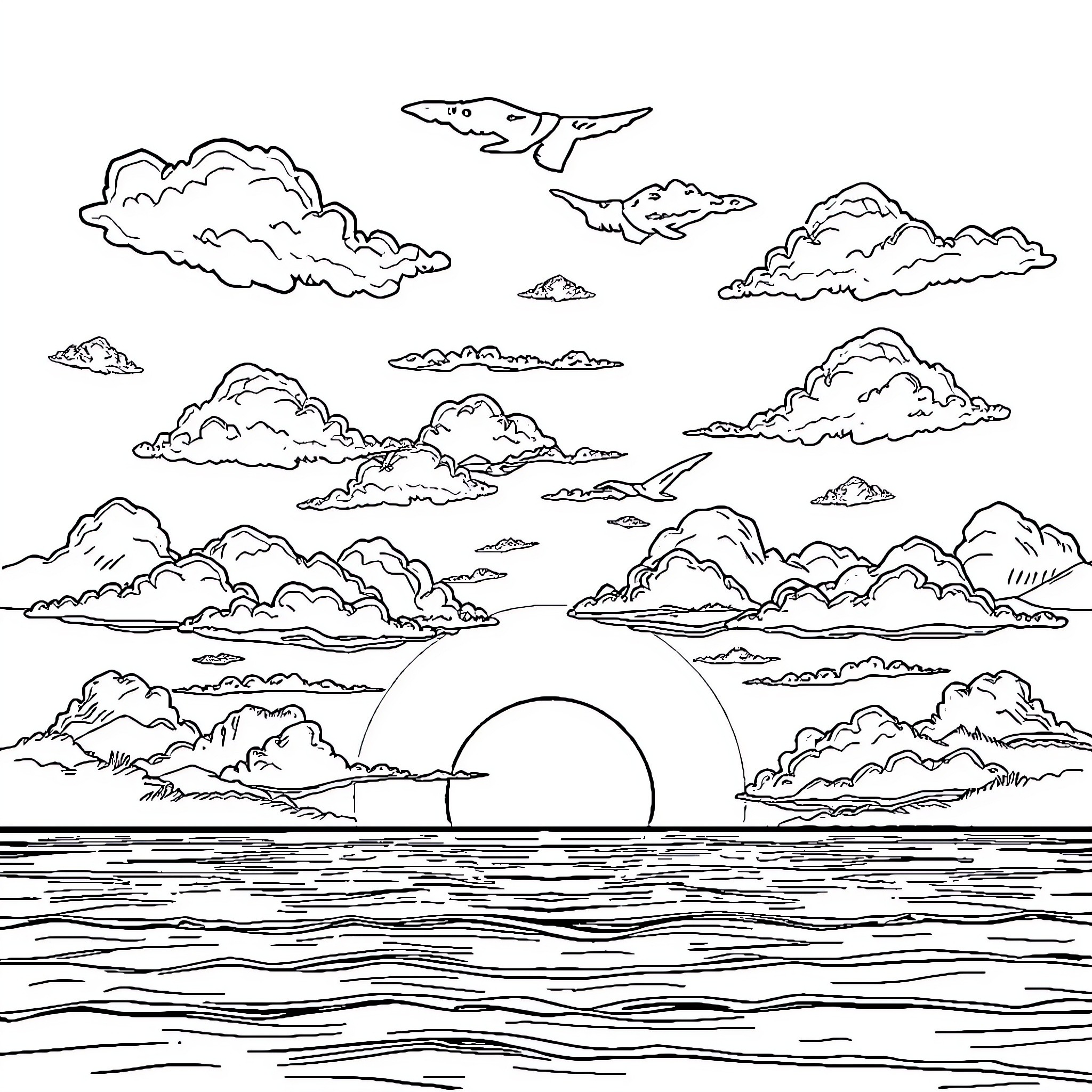 118 Best Sunset Coloring Pages (Free Printable PDFs)