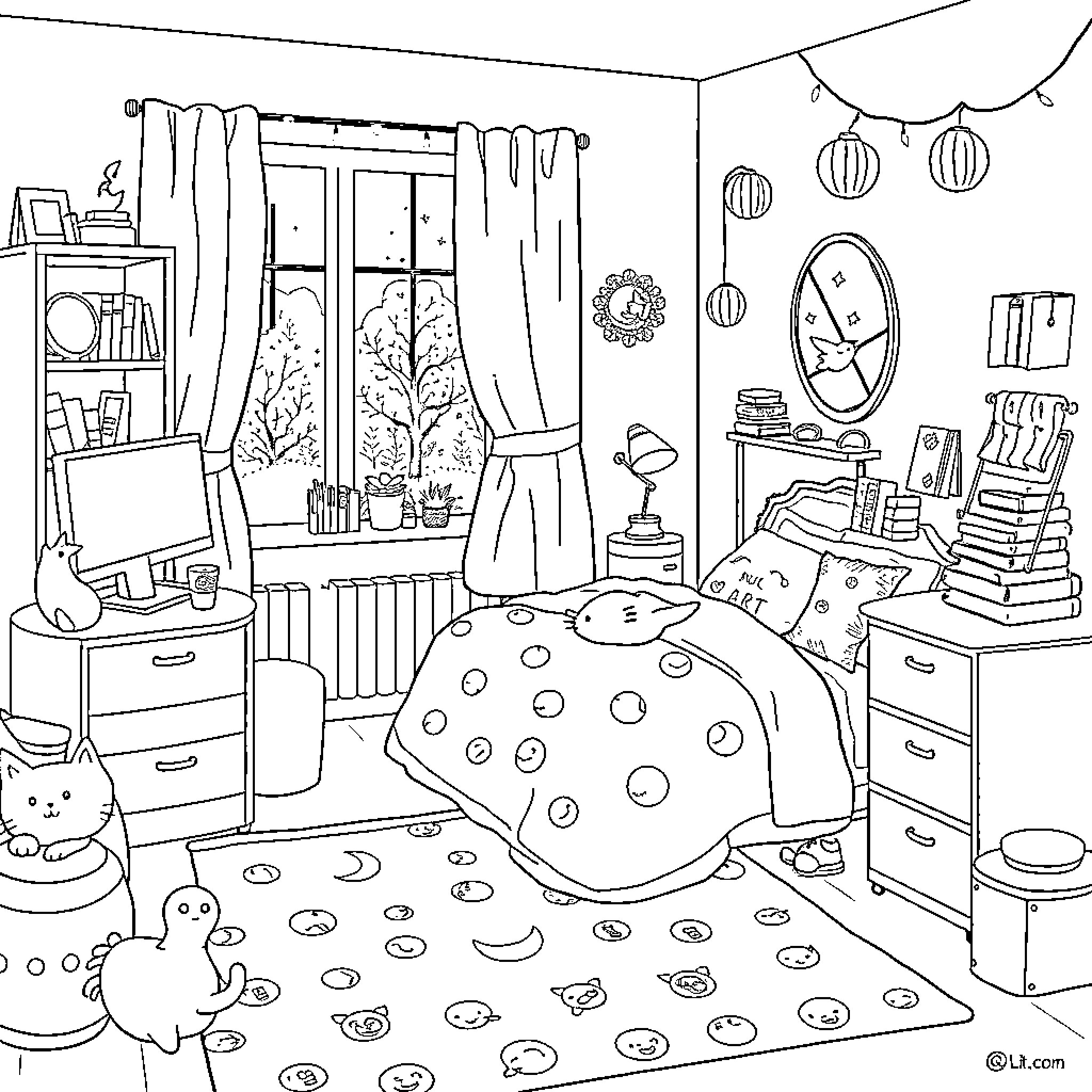 Best Room Coloring Pages (Free Printable PDF)