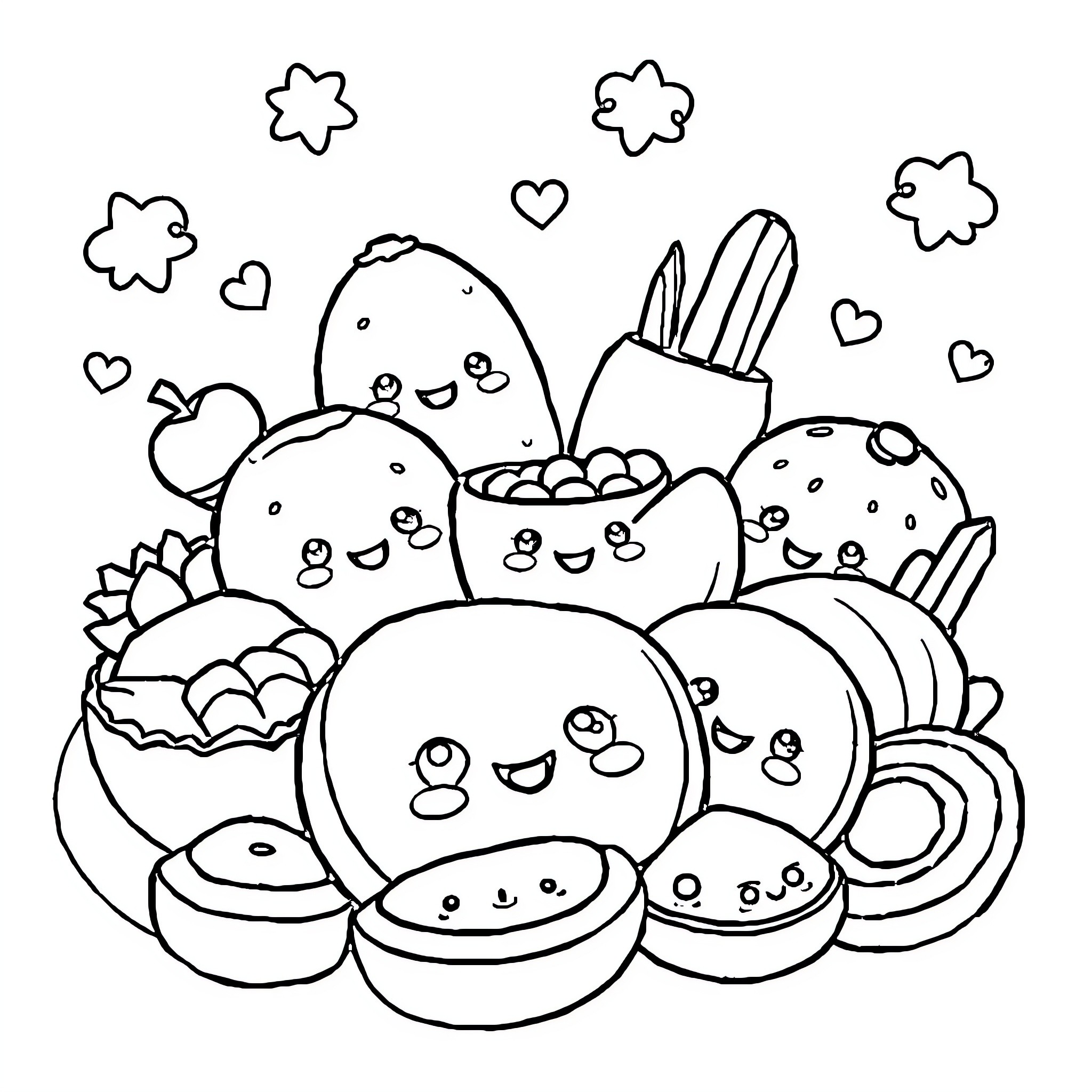 Best Food Coloring Pages (Free Printable PDF)