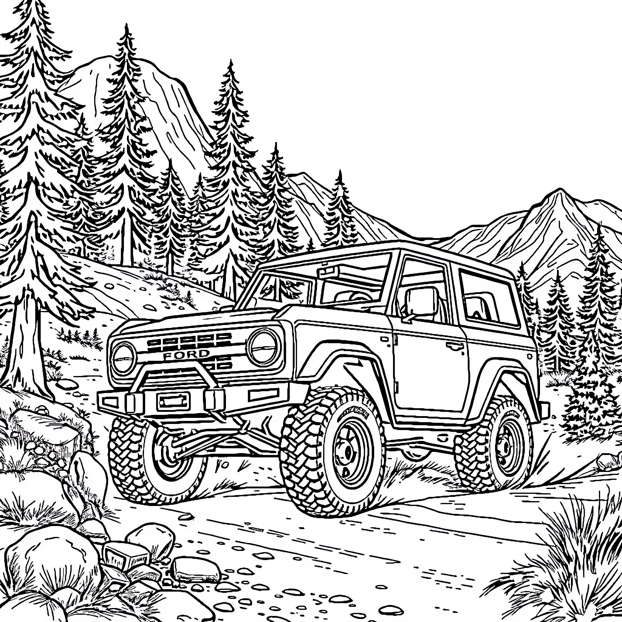Best Ford Bronco Coloring Pages (Free Printable PDF)